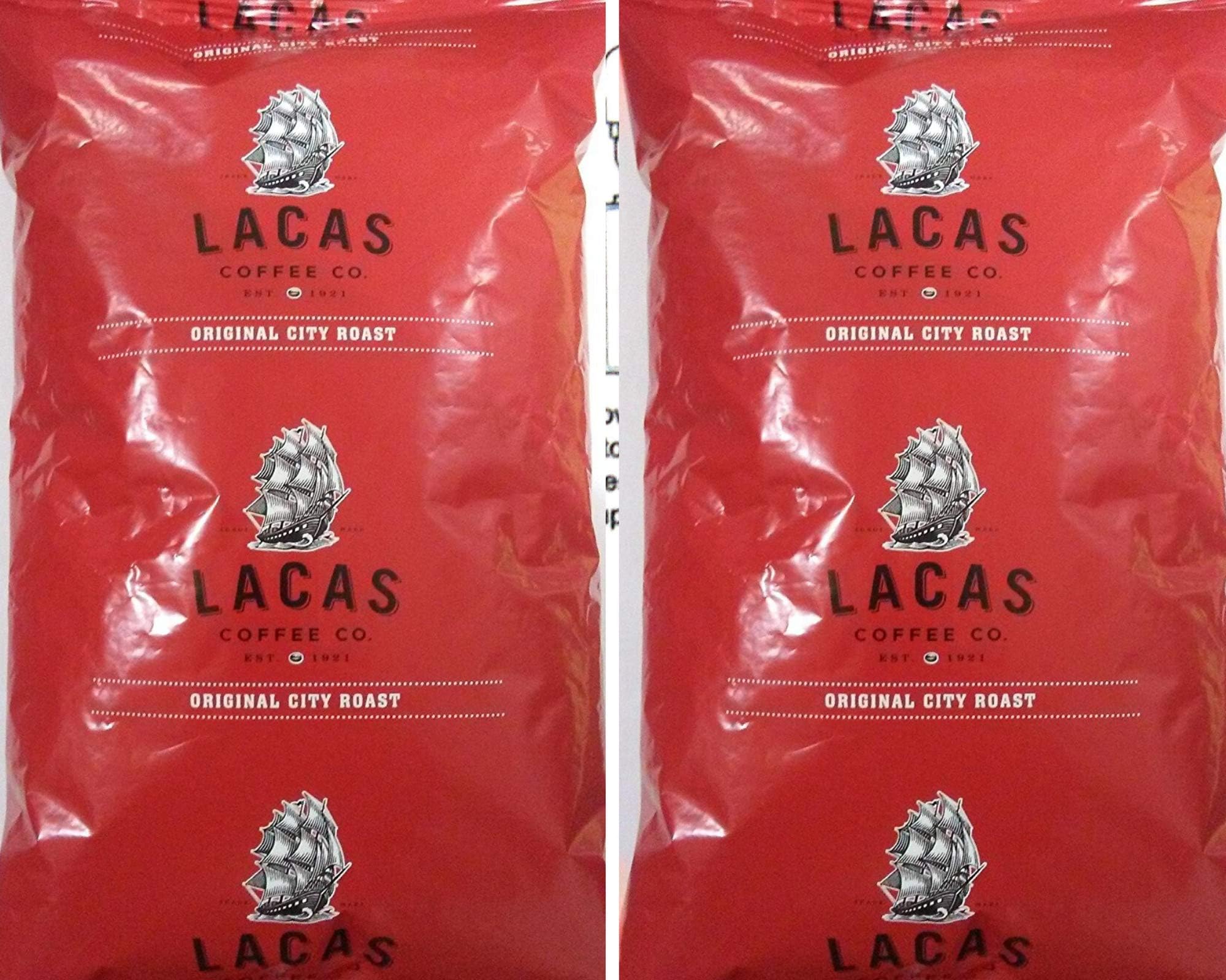 Amazon.com: Lacas Coffee Company Original City Roast Medium Fine 5 lbs.
