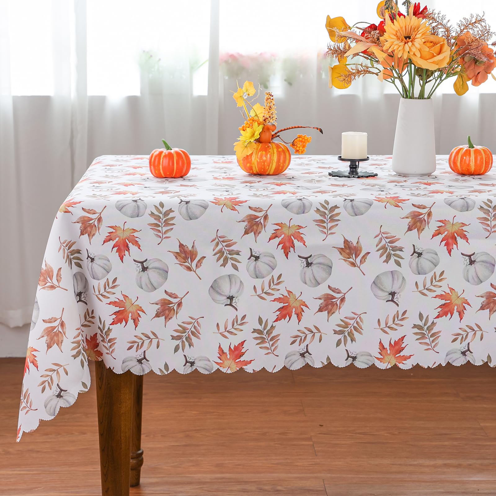 Amazon.com: Siilues Fall Tablecloth 60 x 84 Inch, Fall Decorations for ...