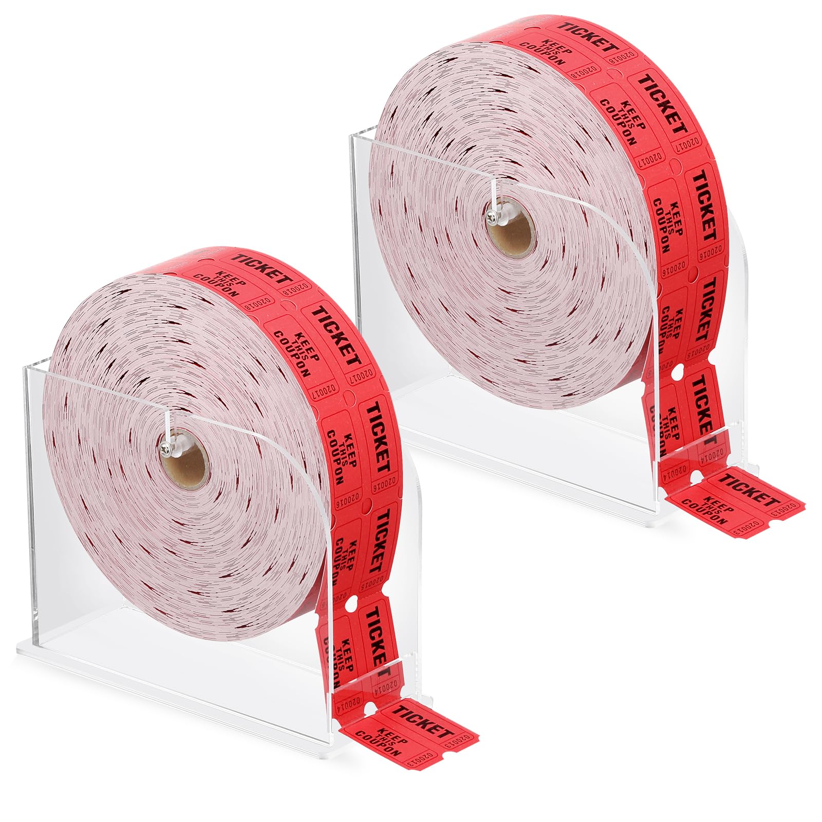 Amazon.com : 2 Pack Acrylic Raffle Ticket Dispenser 5.6 * 7.6 * 3.1inch ...