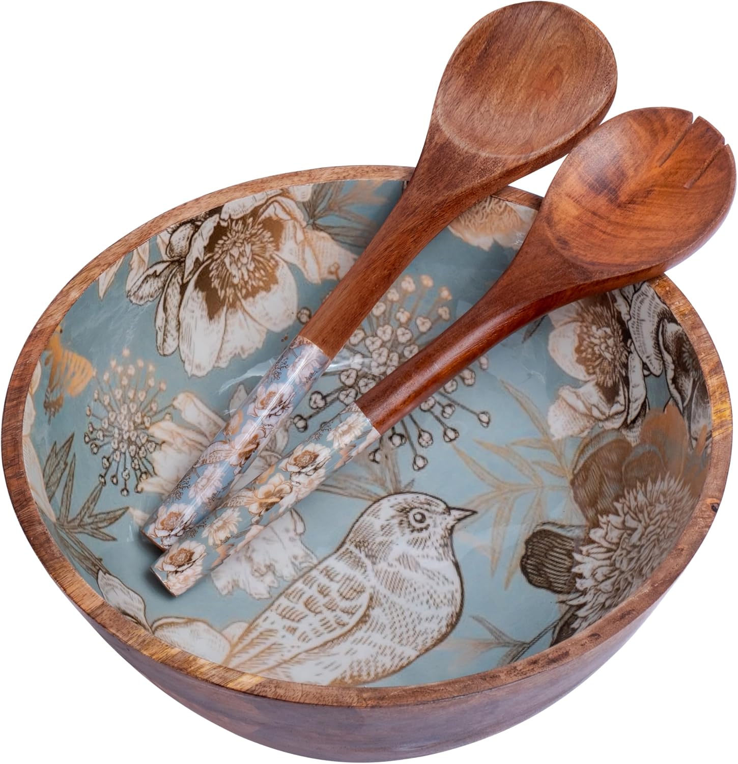 Amazon.com | GiaMel The Sparrow, Elegant Salad Bowl Gift Set, Big Bowl ...