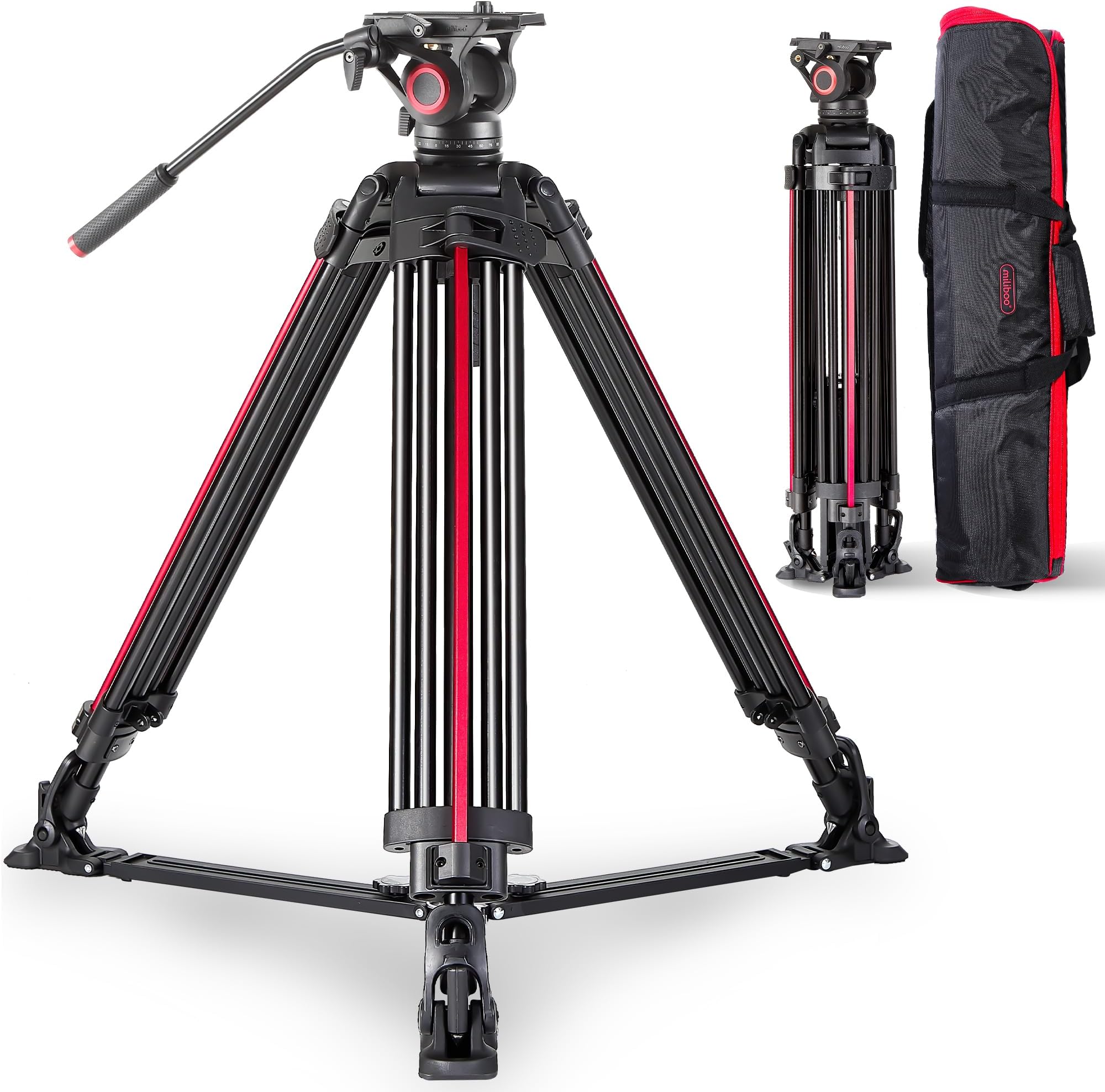 SmallRig Video Tripod System, 73" Heavy Duty Tripod with 360 Degree ...
