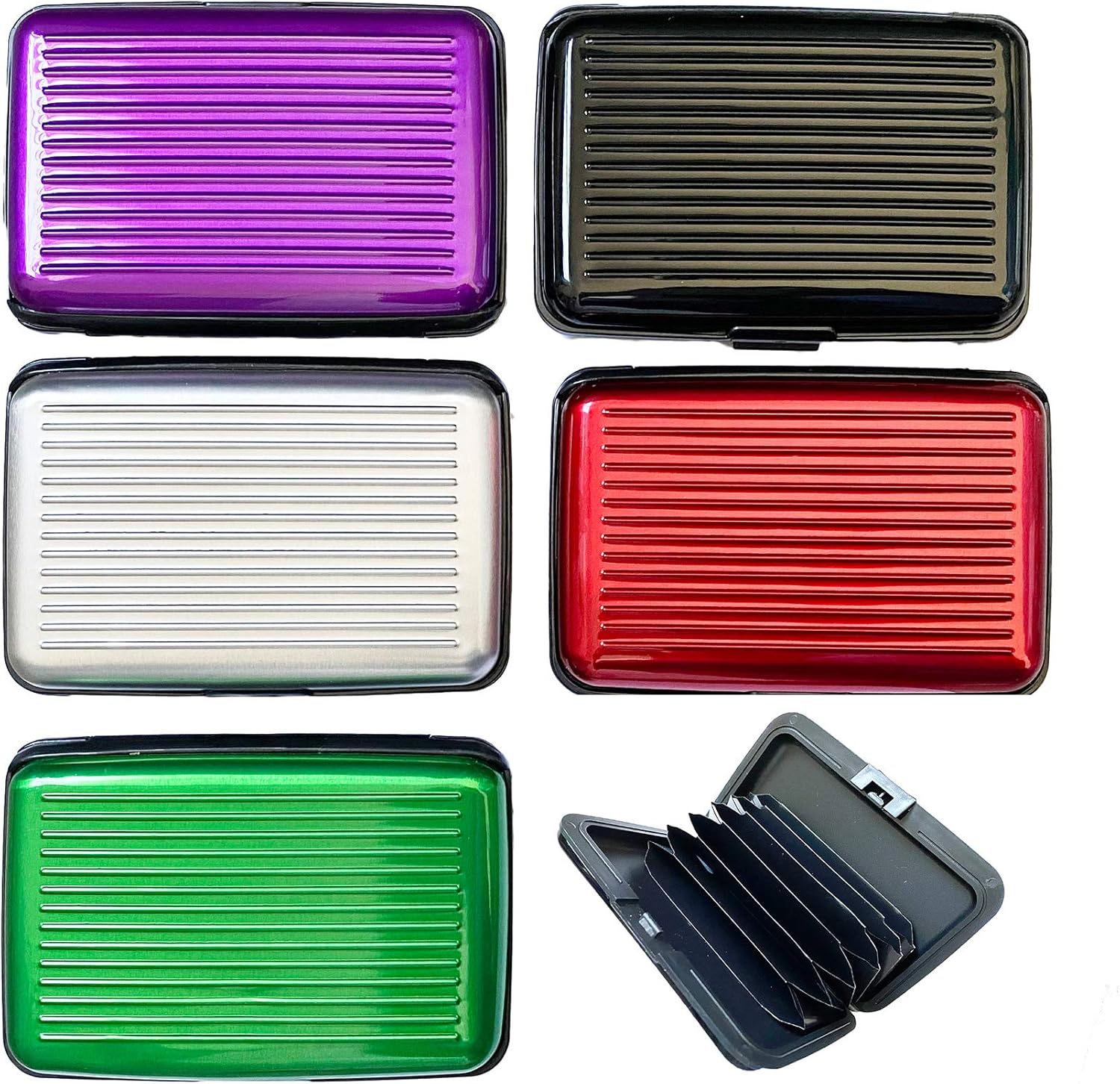 Amazon.com: Goldenvalueable Aluminum Hard Case Credit Cards Wallet ...