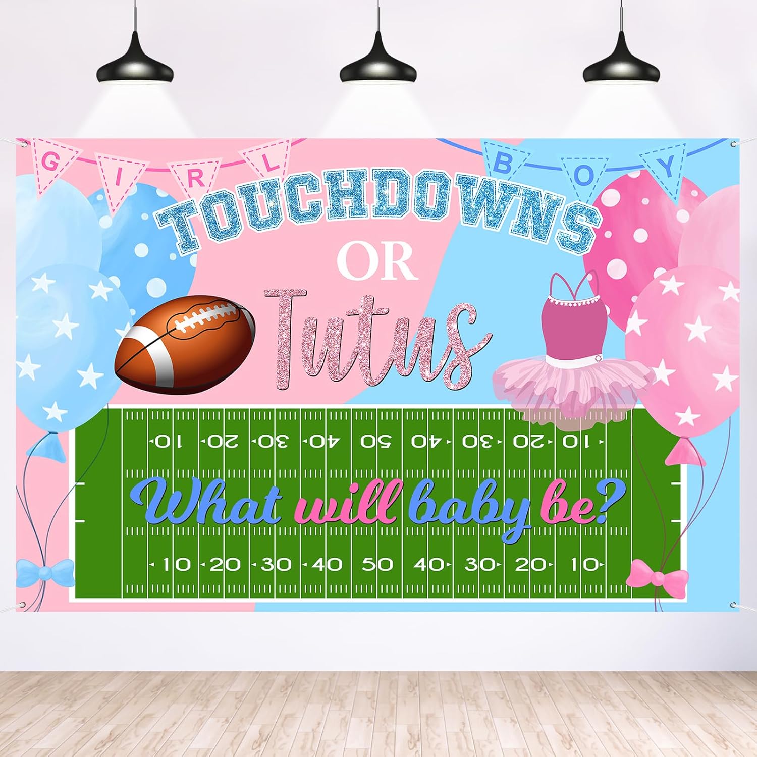 Amazon.com : Maicaiffe Touchdowns or Tutus Backdrop Banner Decor - 6x4 ...