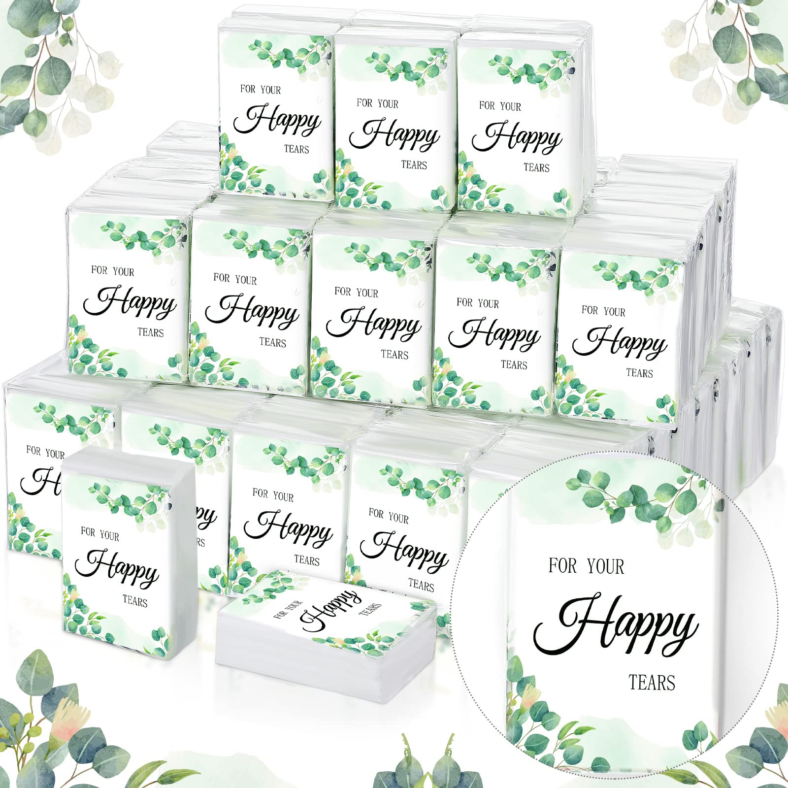 Amazon.com: 100 Pack Wedding Facial Tissues Items Welcome Bags Pocket ...