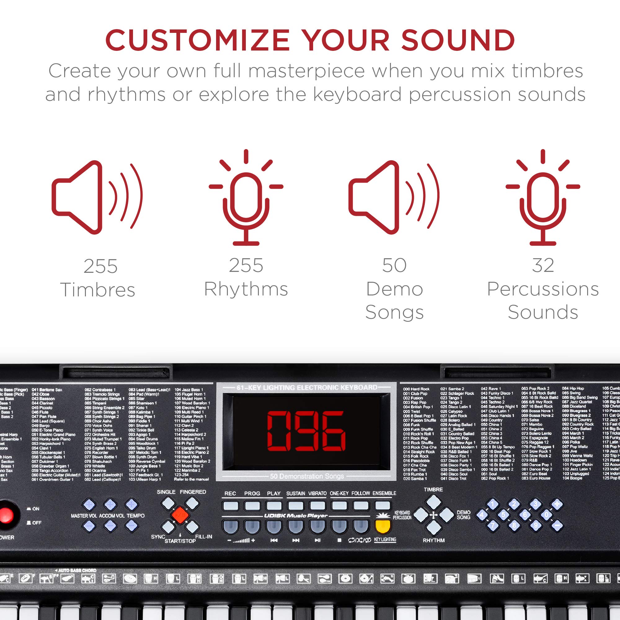 Buy Best Choice Products 61-Key Beginners Electronic Keyboard Piano Set ...