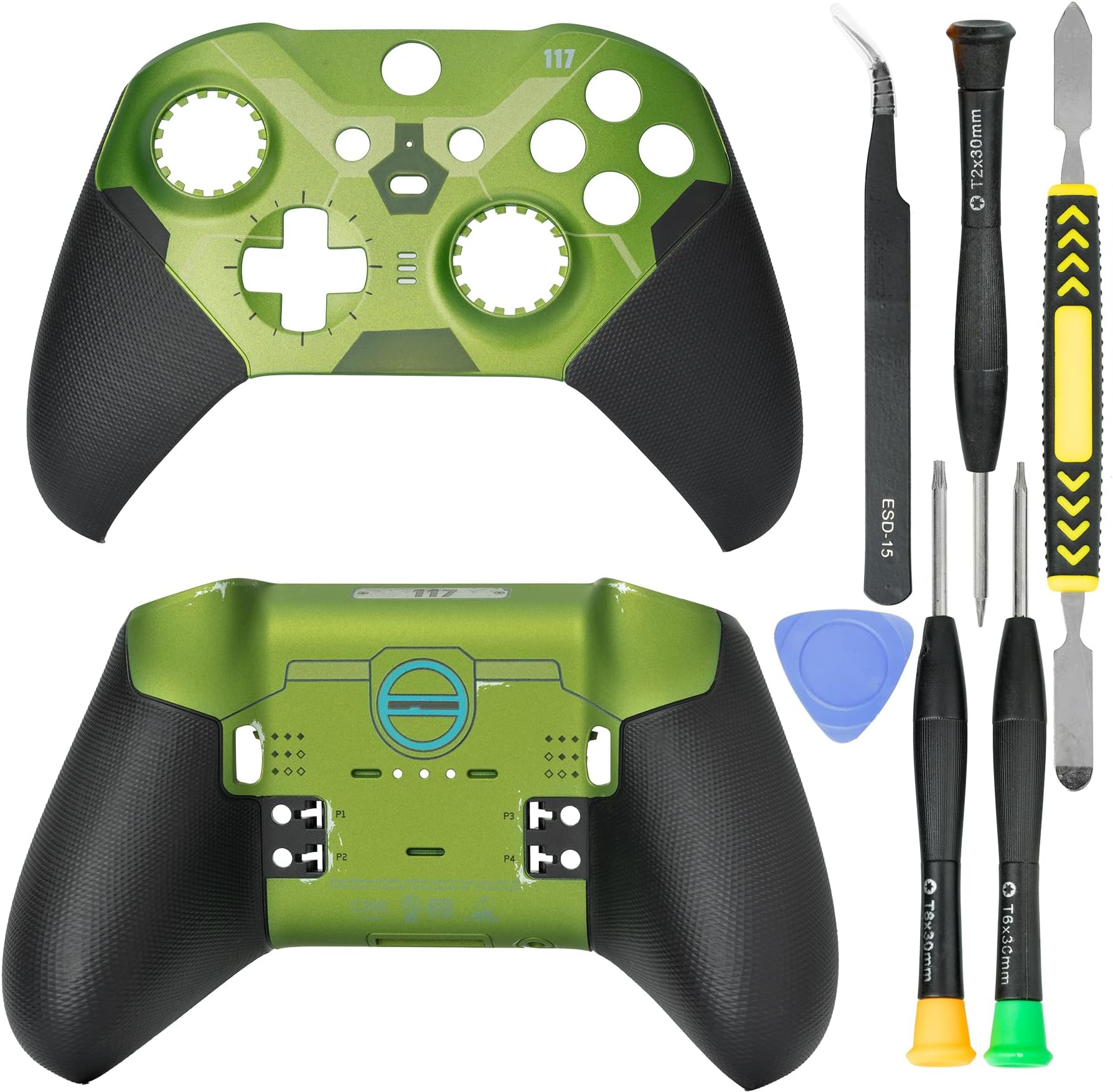 Amazon.com: eXtremeRate Faceplate Shell + Bottom Shell for Xbox Elite ...