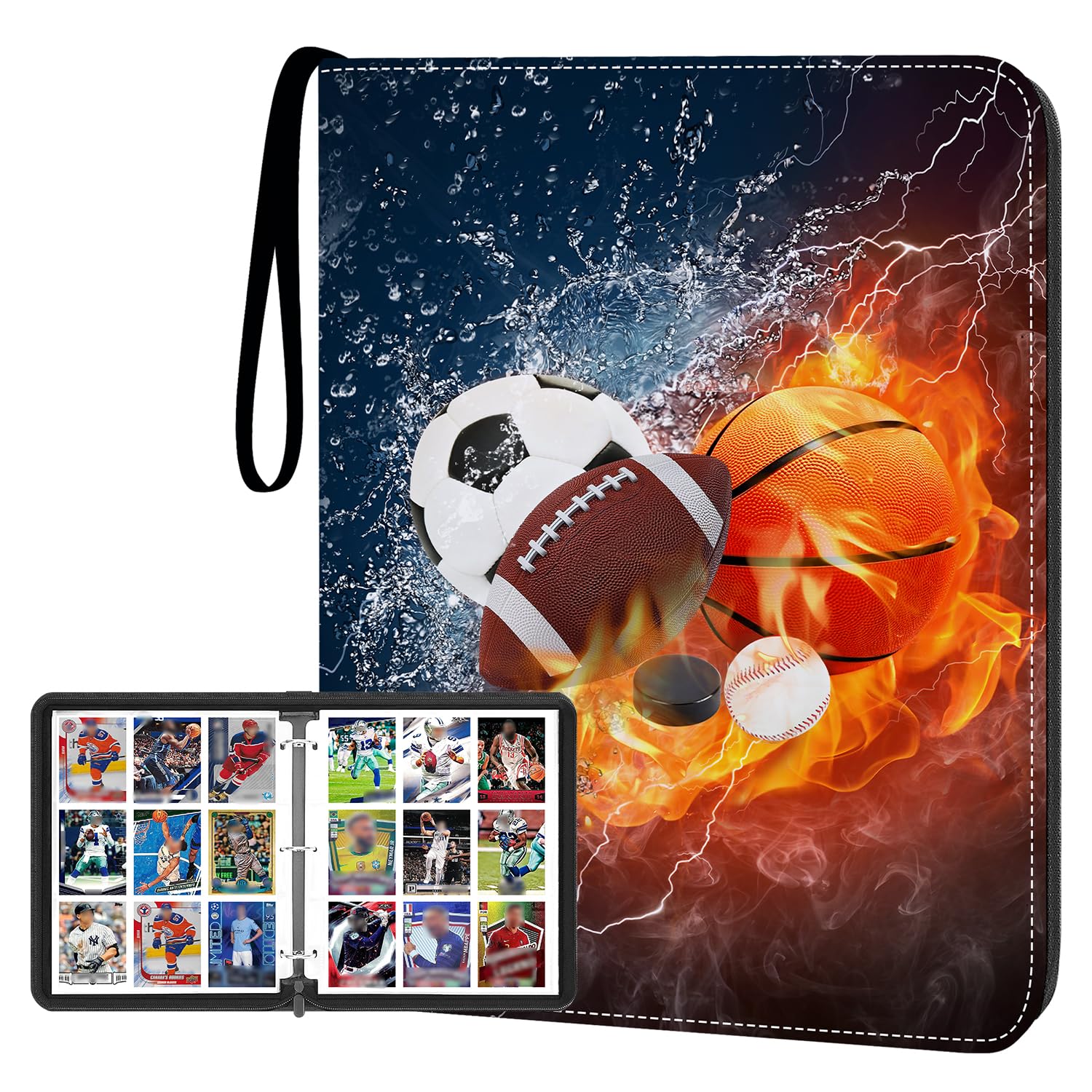 Amazon.com: HESPLUS Sports Card Binder 9 Pocket Trading Card Binder 900 ...