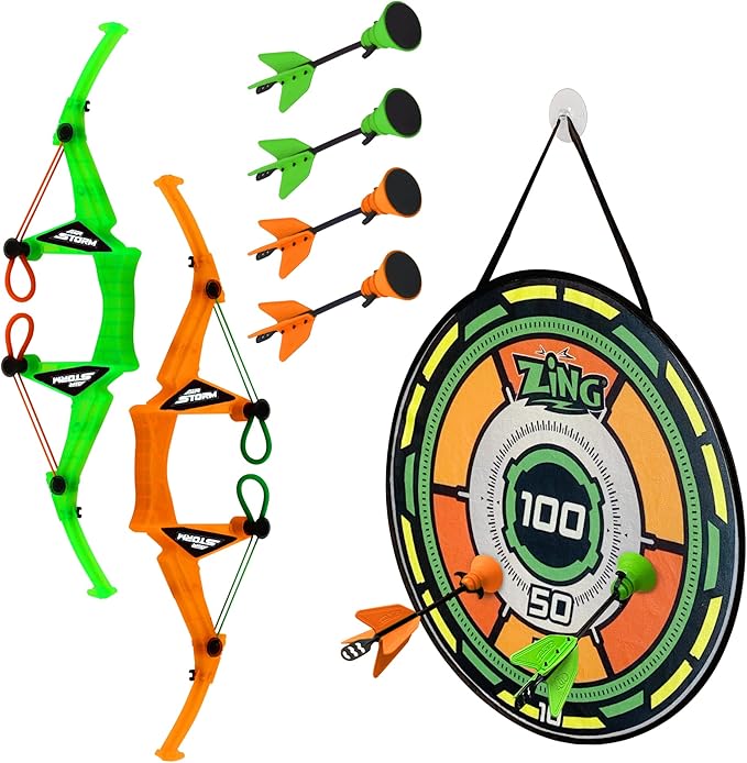 Amazon.com: Zing Air Storm Bullz Eye Bow, Includes 2 Bows, 6 Sticky ...