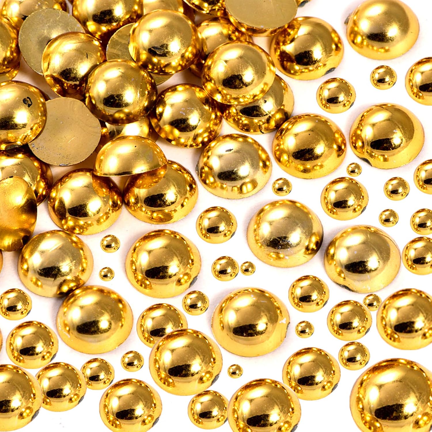 Amazon.com: Dowarm 1000 Pieces Flatback Half Pearls, Flat Backed Round ...