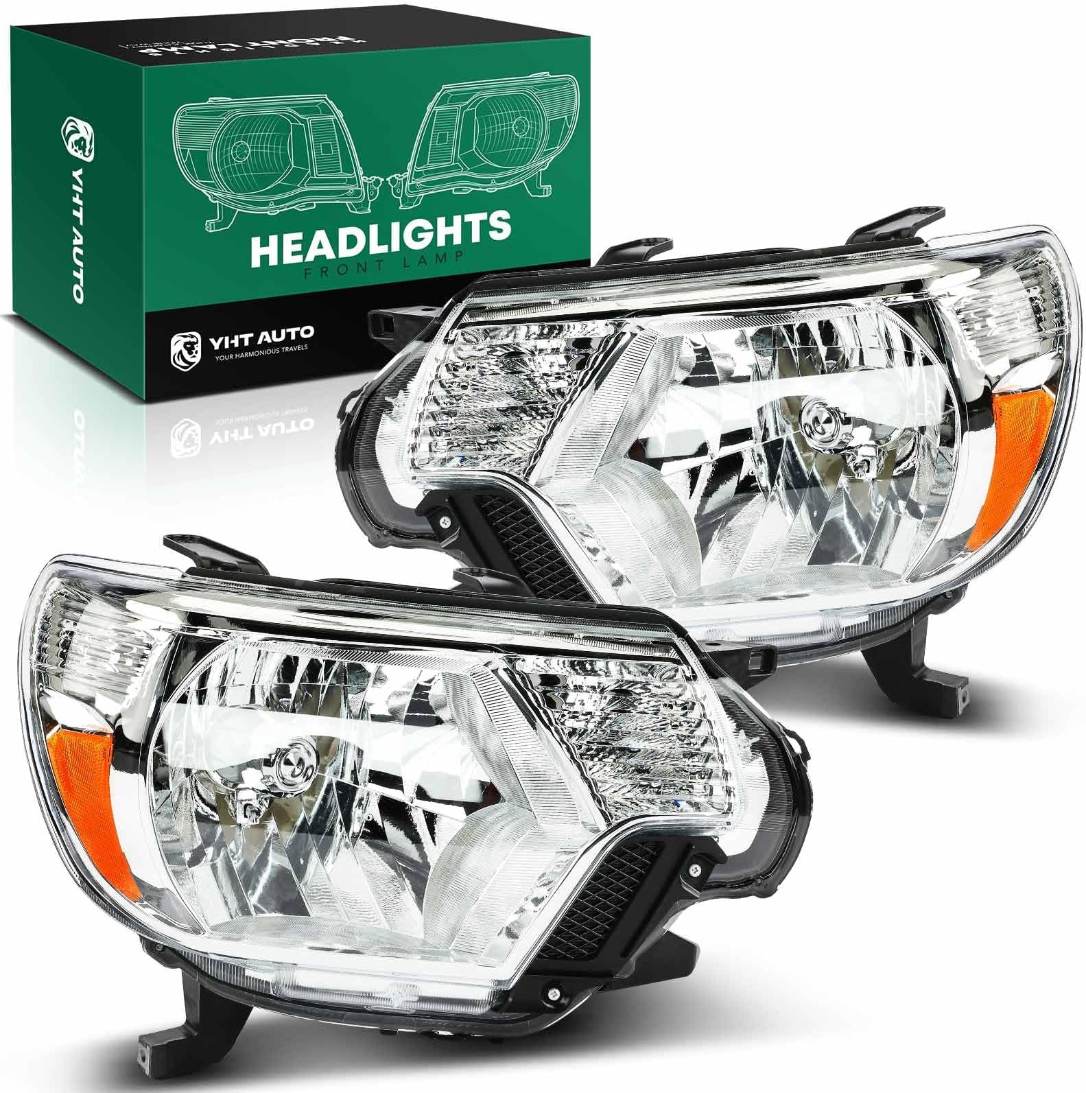 Amazon.com: YHTAUTO Set of 2 Headlights Assembly Replacement for Toyota ...