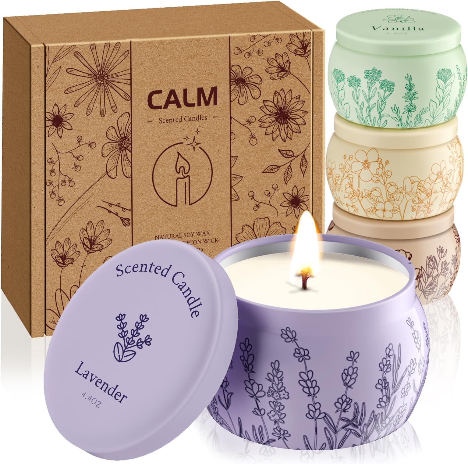 Amazon.com: WarmEmbrace Scented Candles for Mom Women, 17.6oz Romantic ...