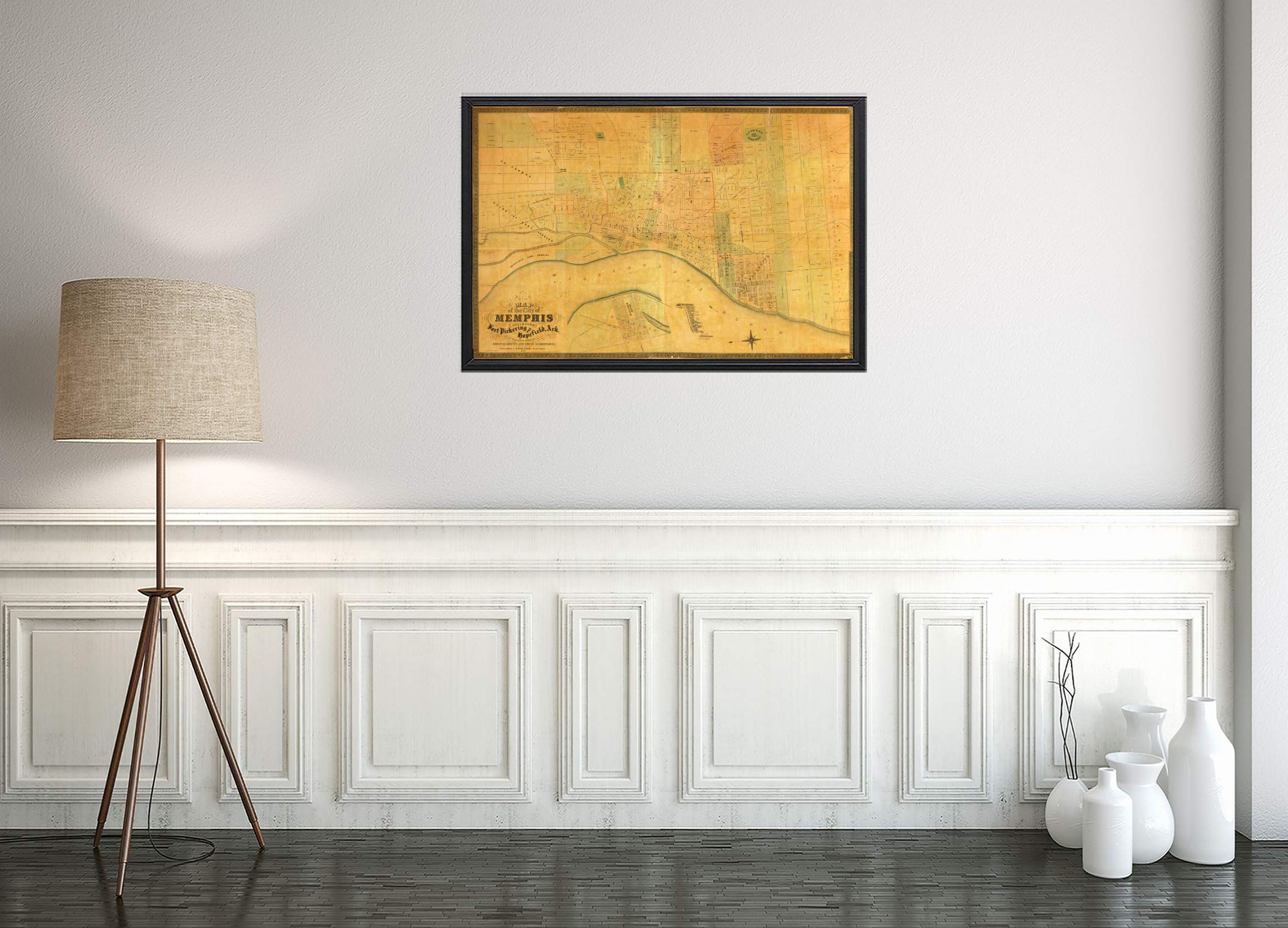 Buy 1858 of Memphis Tennessee Including Fort Pickering & Hopefield, Ark ...