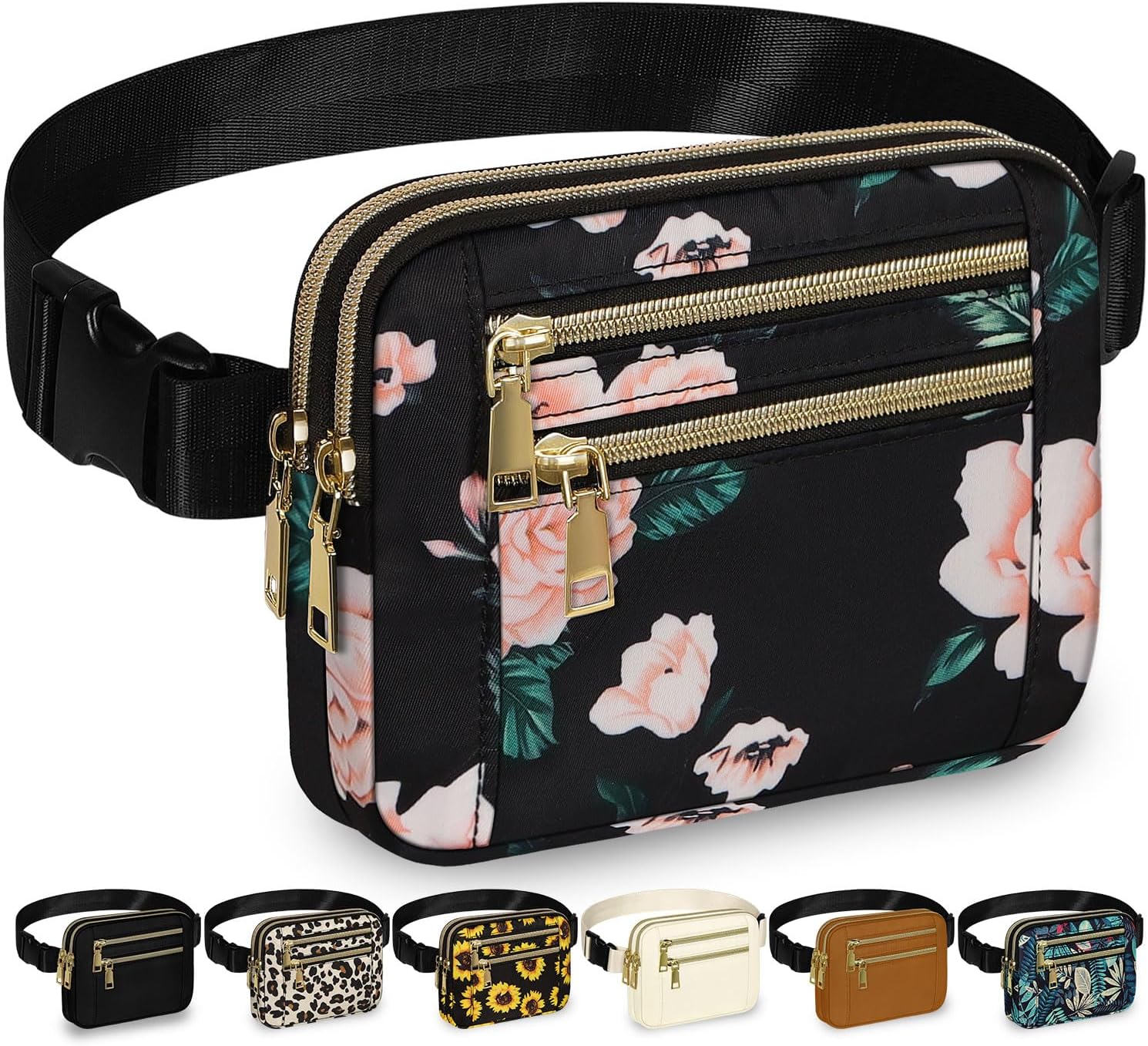 Amazon.com | Capolo Fanny Packs for Women Fashion Waist Packs Bag with ...