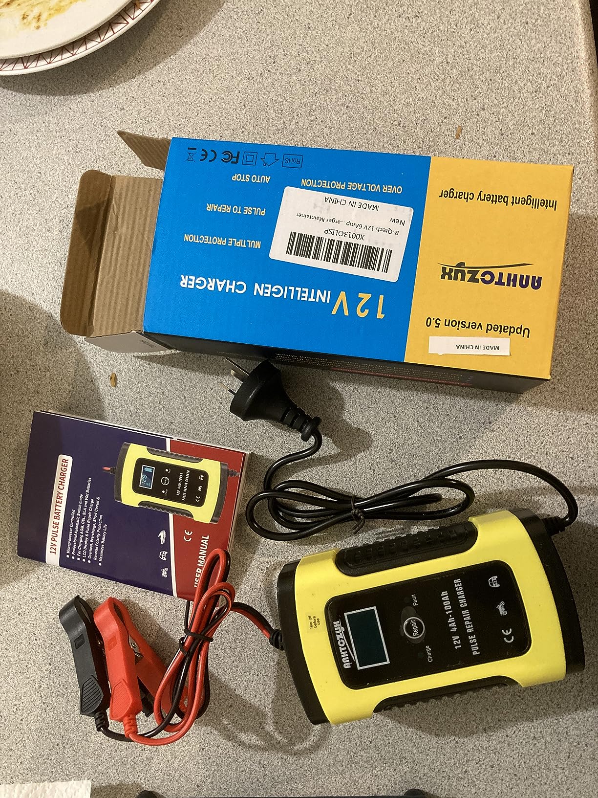 B-Qtech Car Battery Charger, 12V 6A Intelligent Automatic Battery ...