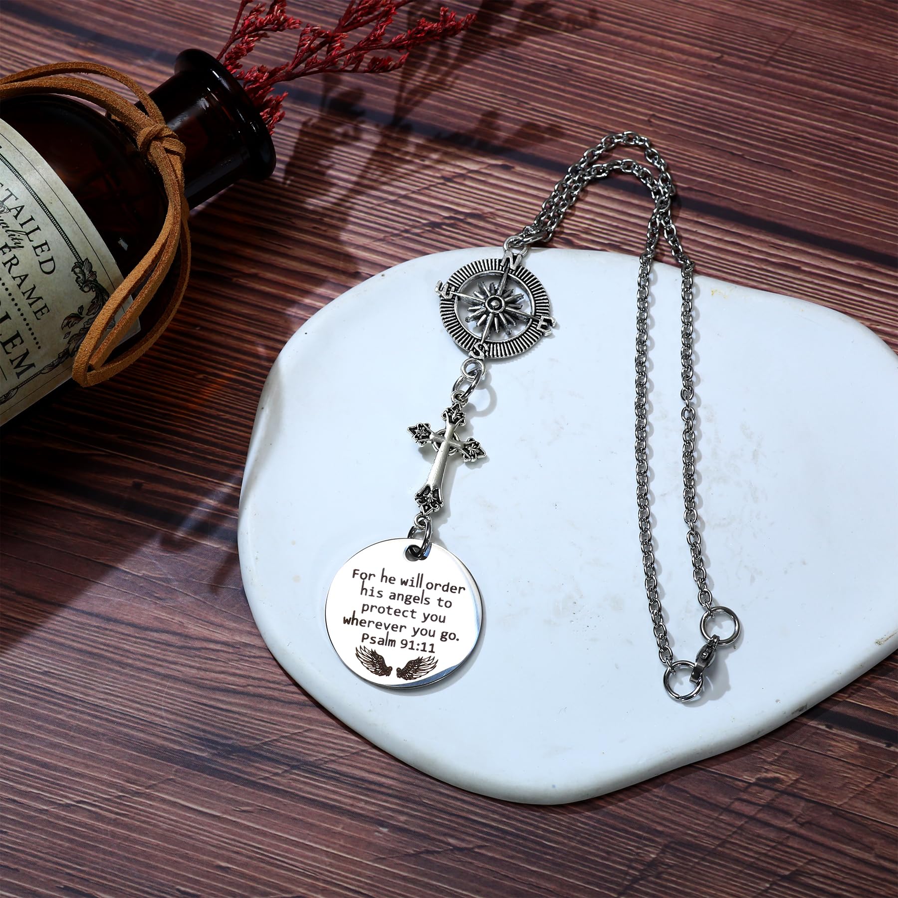 Snapklik.com : Car Cross Hanger - Bible Verse For Rear View Mirror