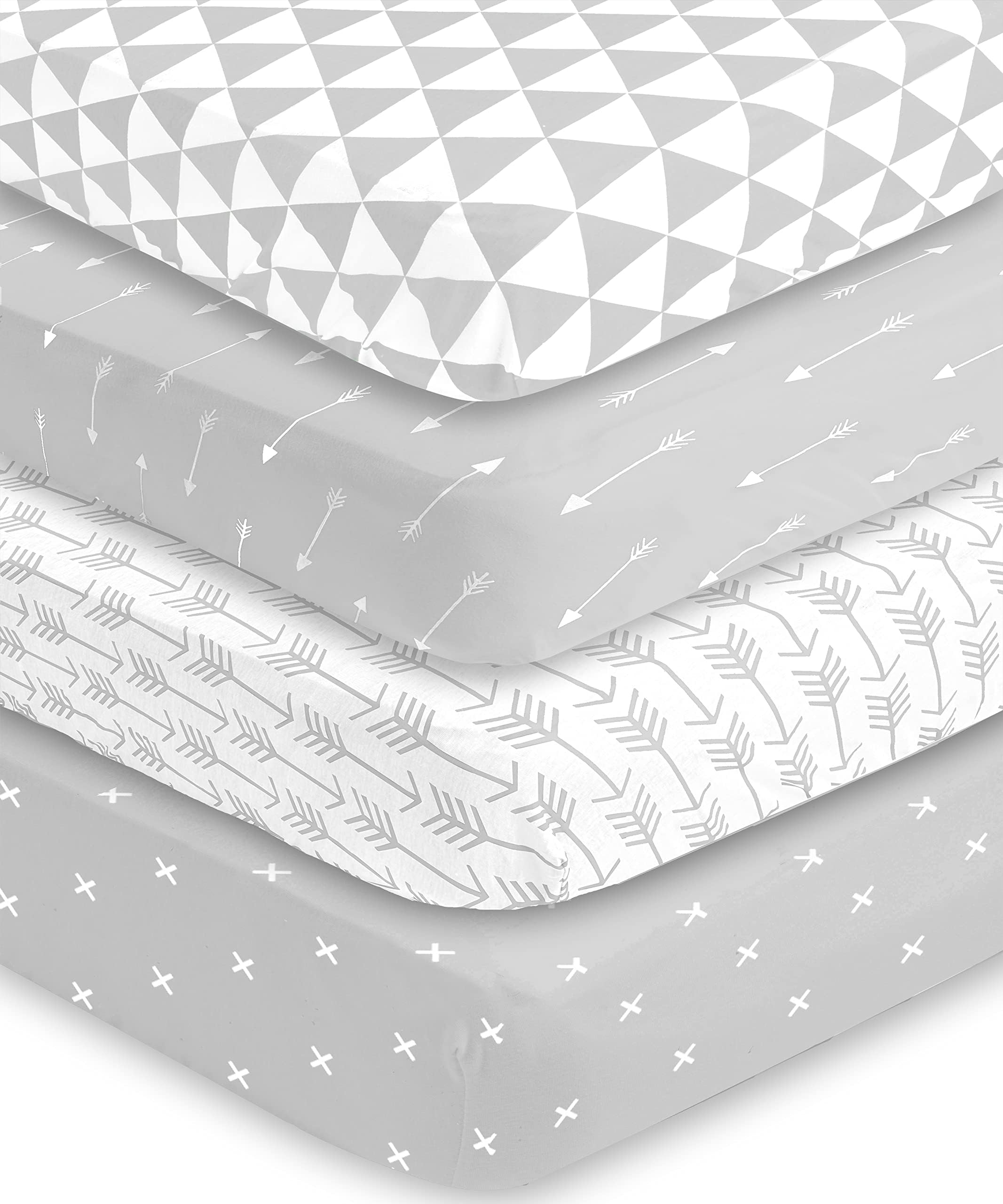 Amazon.com: BaeBae Goods Crib Sheets for Baby Boys and Girls, 4 Pack ...