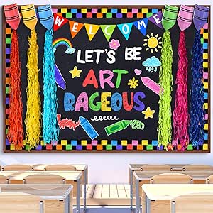 Amazon.com : Janlaugh 65 Pcs Art Bulletin Board Decorations Set Welcome ...