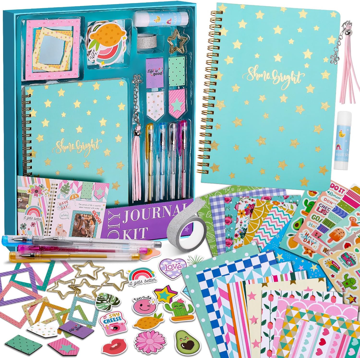 Amazon.com: Nollh DIY Journal Kit for Girls - DIY Journal Set for Tween ...