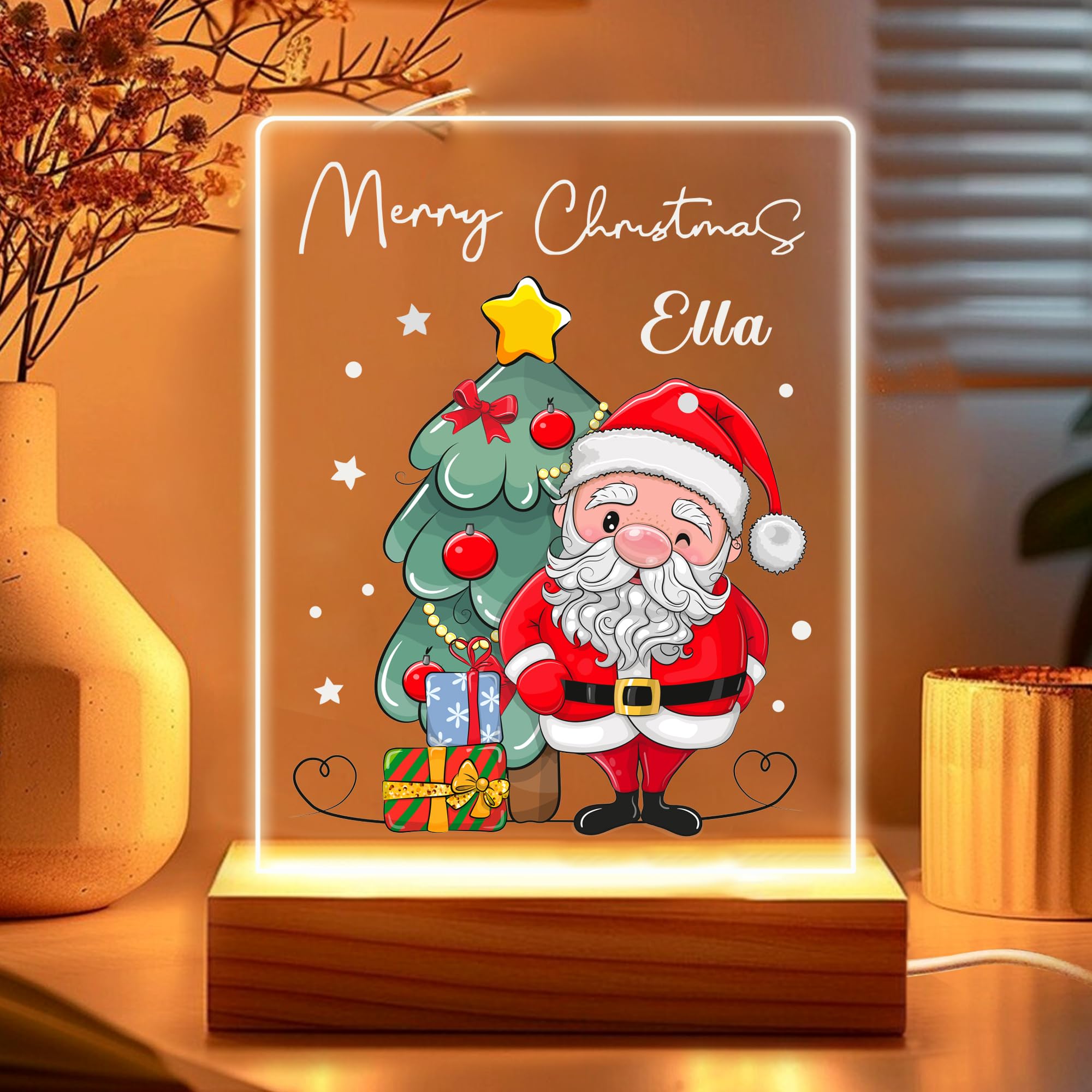Personalised Christmas Cards 2024 Light Up Christmas Card Gifts for ...