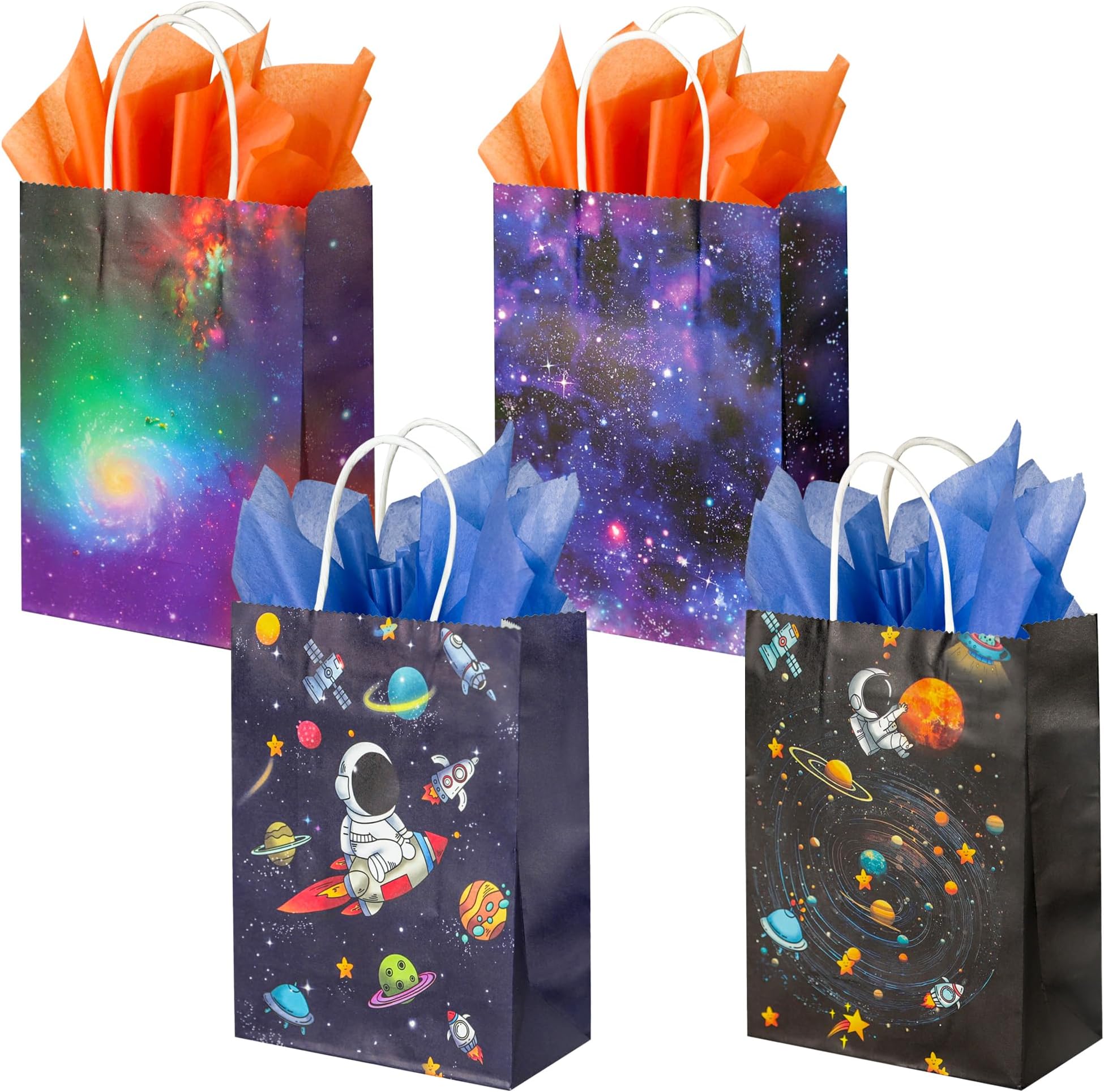 Amazon.com: 12 Pcs Outer Space Gift Bags with Handle Paper Space Treat ...