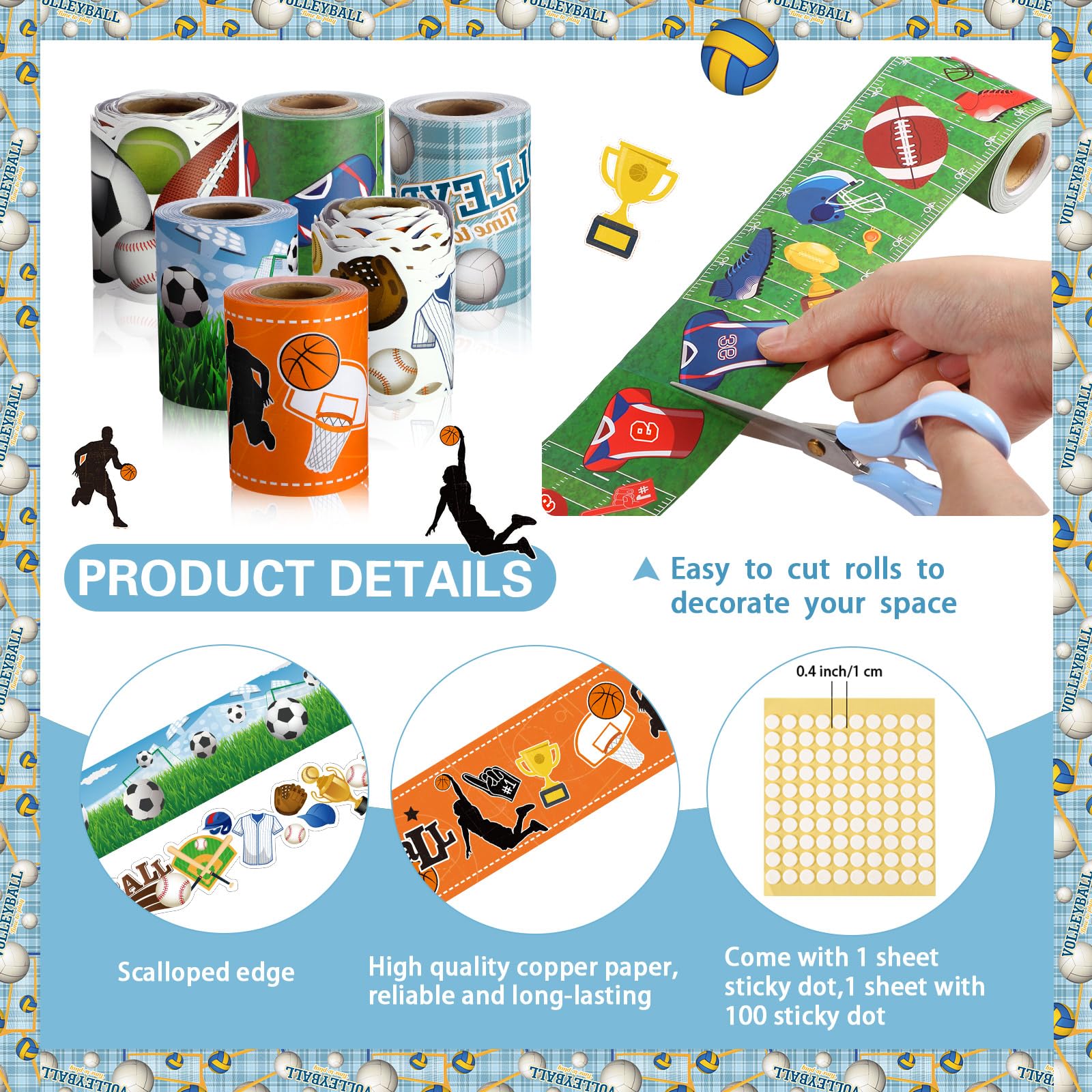 Snapklik.com : 160ft Sport Border For Bulletin Board, Sport Classroom ...