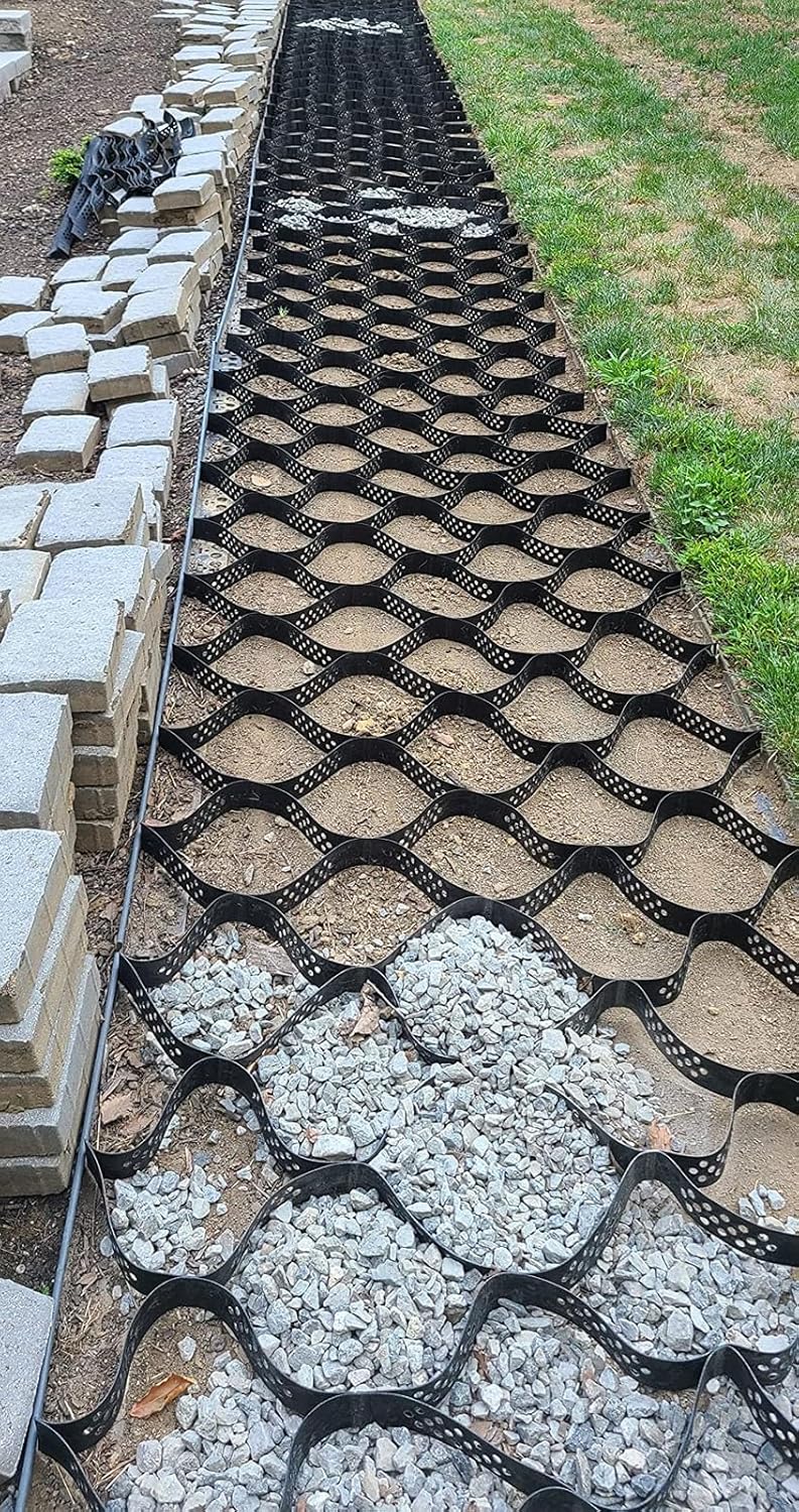 Amazon.com: Plastic Ground Geo Grid Driveway Ground Pavers Geocells ...