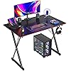 Amazon.com: GTRACING 55 Inch Gaming Desk, Computer Gamer Desk with ...