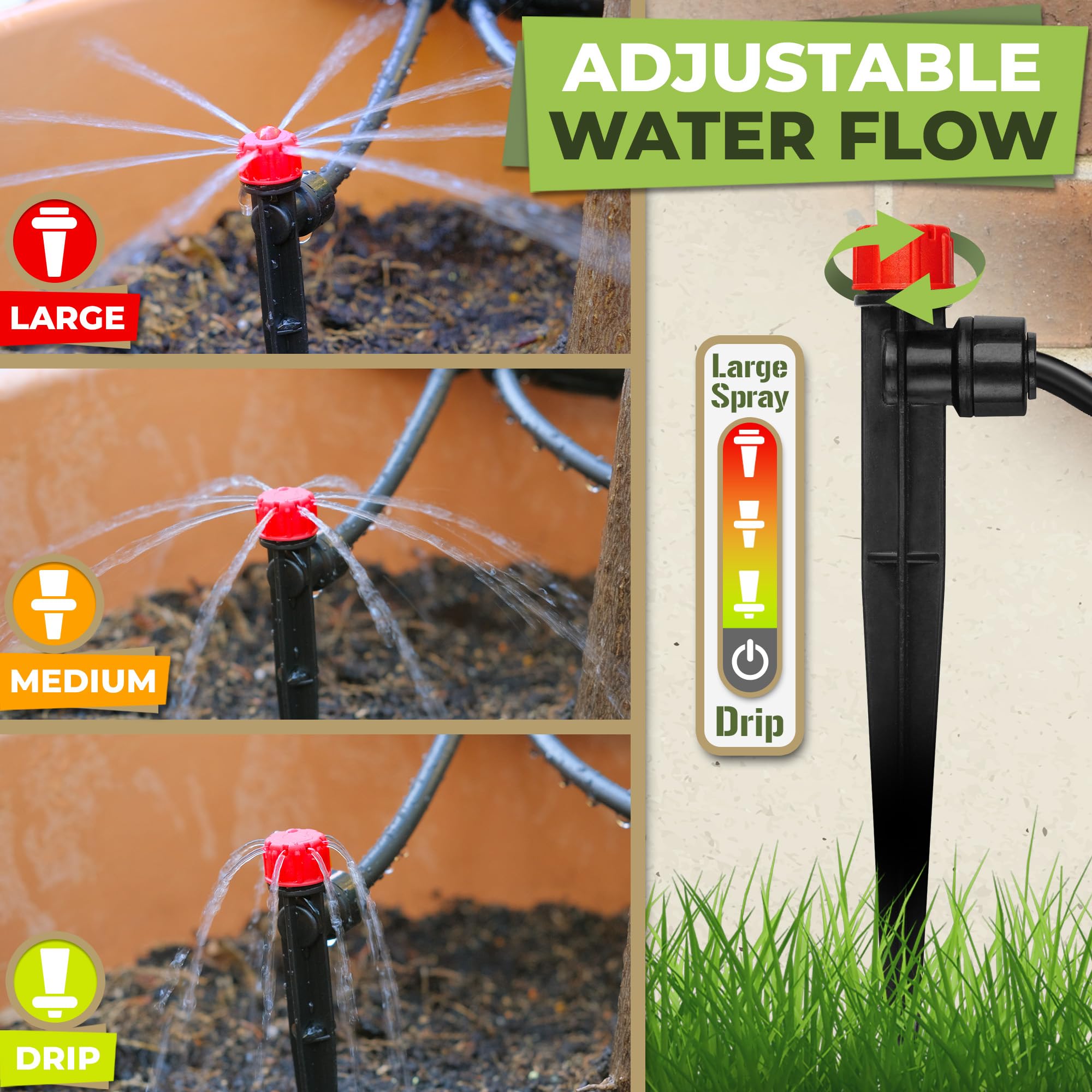 Snapklik.com : Carpathen 30pcs Drip Irrigation Emitters - 1/4 Drip ...