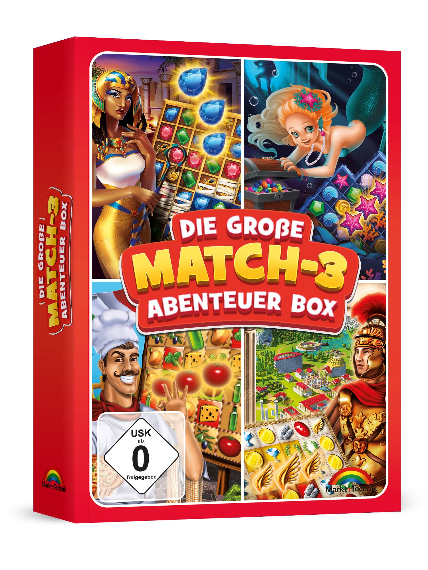 Die große Match 3 Abenteuer Box - 3 Gewinnt Spiele enthalten für ...
