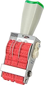 Amazon.com : Rotating Rubber Date Stamp, 4 Bands and 14 Rows - Typeface ...