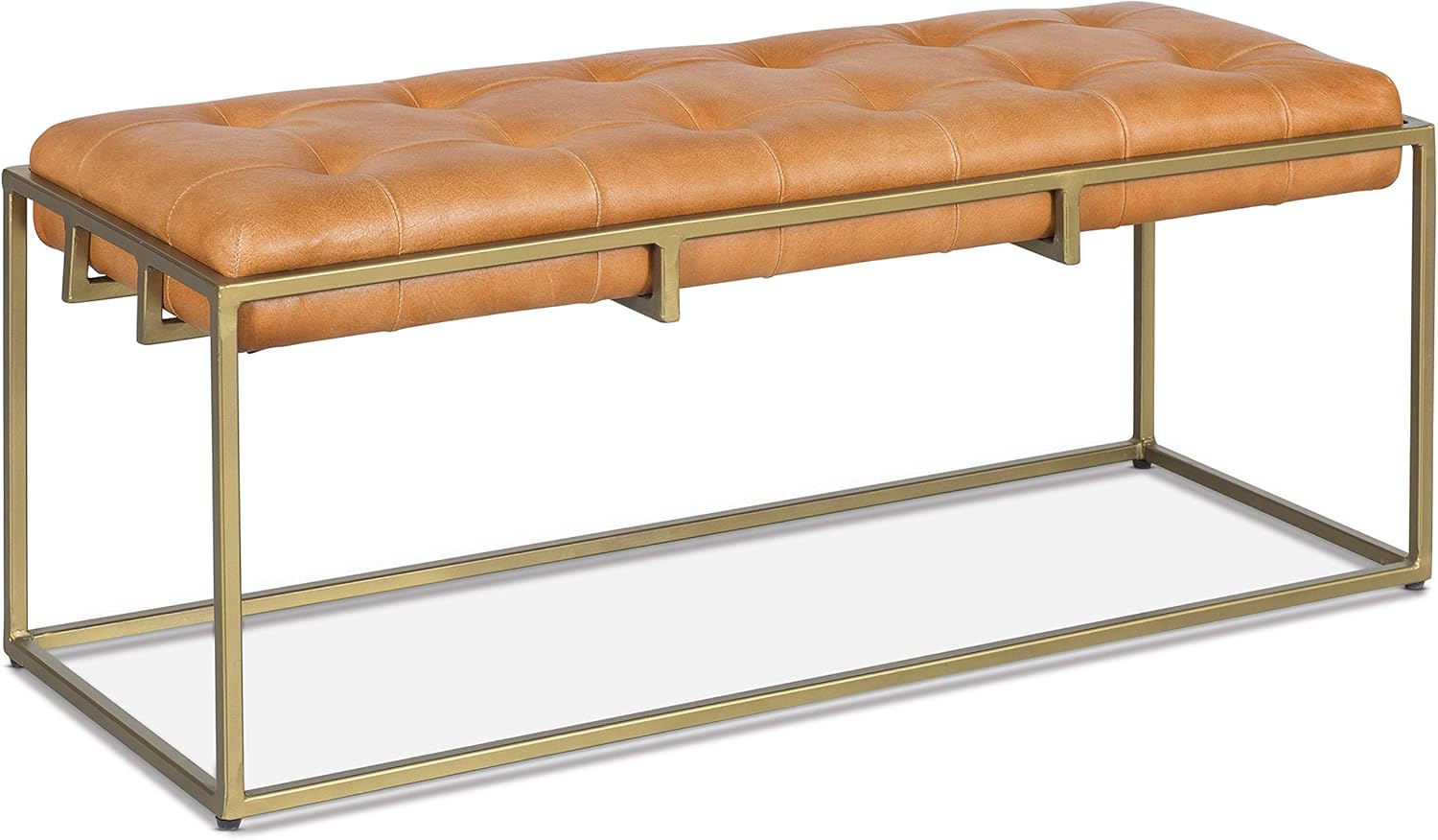 Amazon.com - EdgeMod Curio Bench in Carbon Saddle Tan - Table Benches