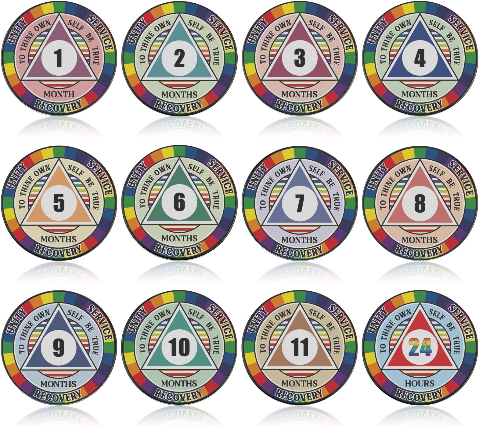 Amazon.com : Landical 30 Pcs Recovery AA Chips and Medallions Bulk ...