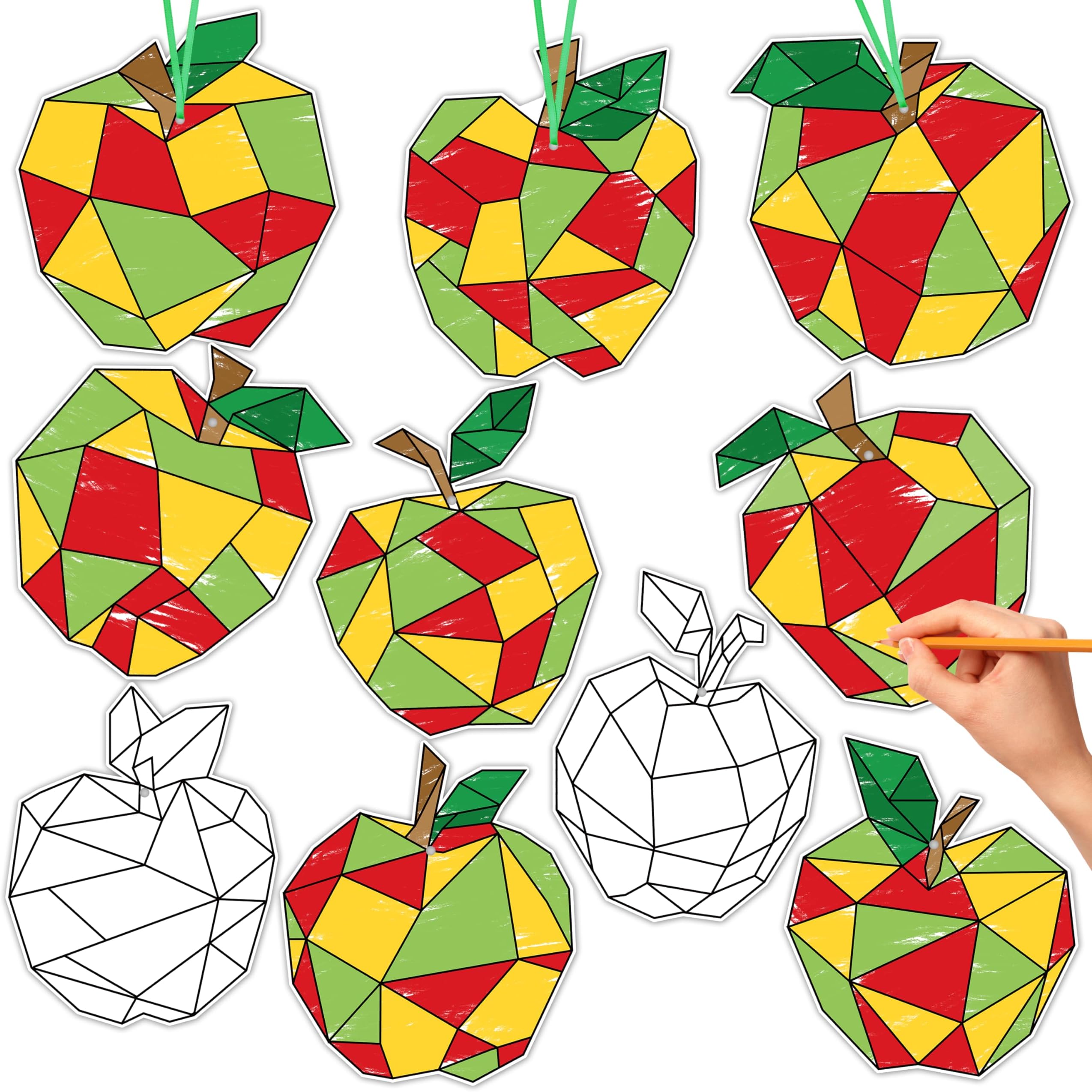 Amazon.com: BeYumi Coloring Apple Craft Kit - 83Pcs Back to School ...