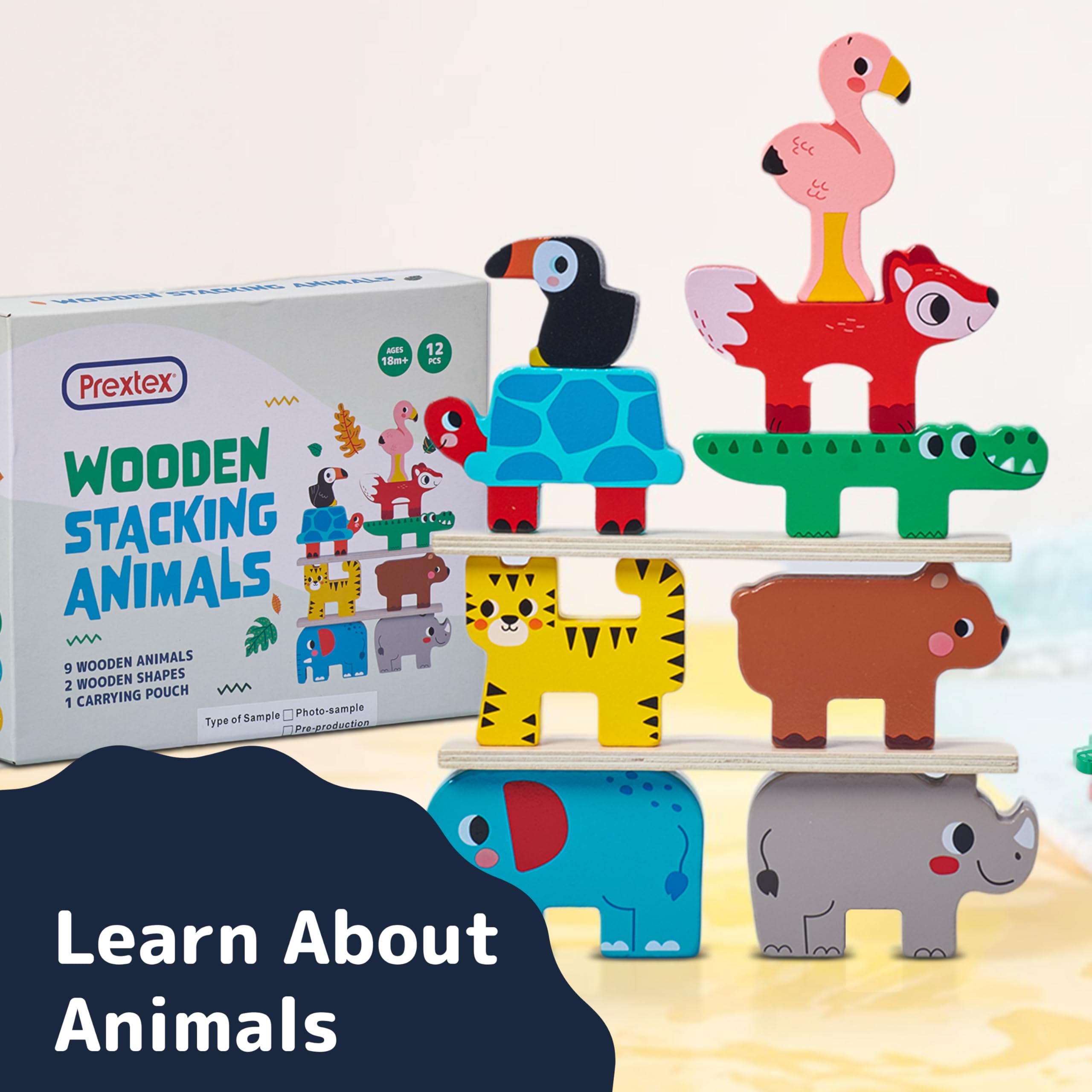 Snapklik.com : PREXTEX Wooden Stacking Toys - Montessori-Inspired ...