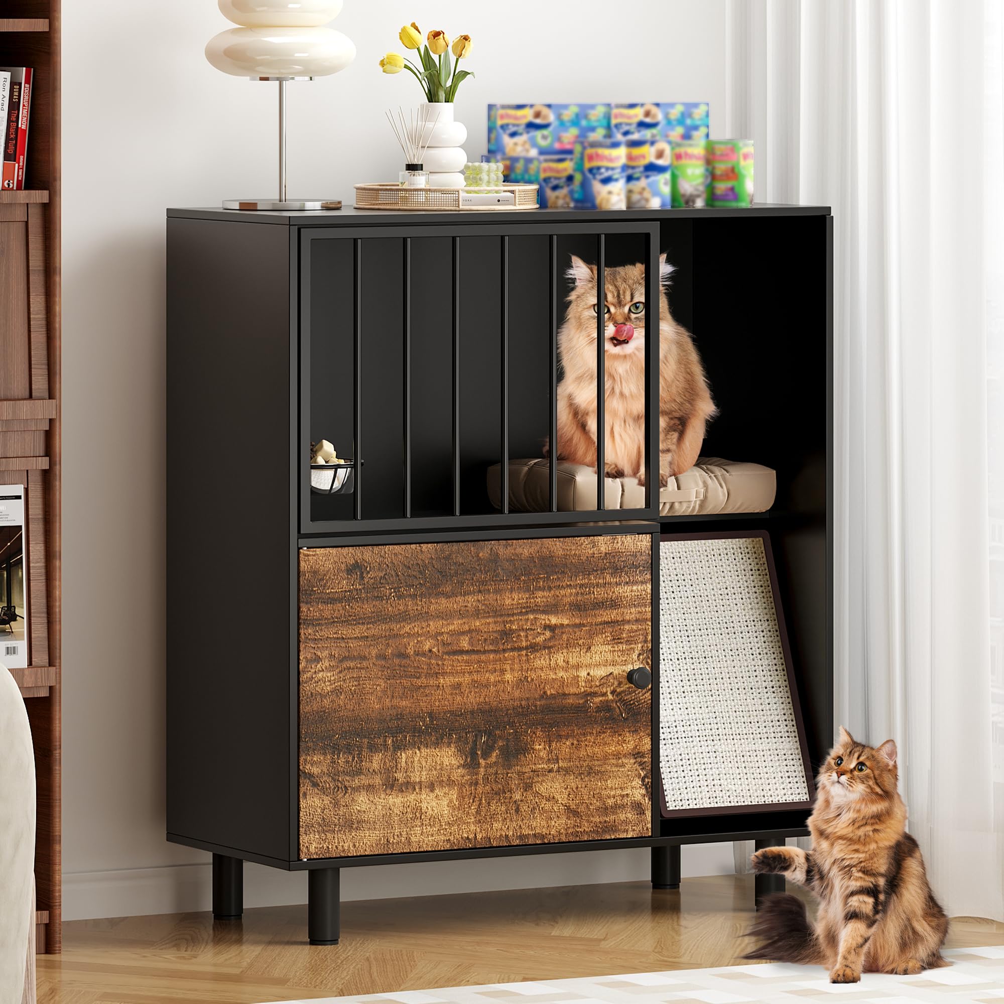 Amazon.com: Cat Feeding Station, Dog Proof Cat Feeding Station with Cat ...