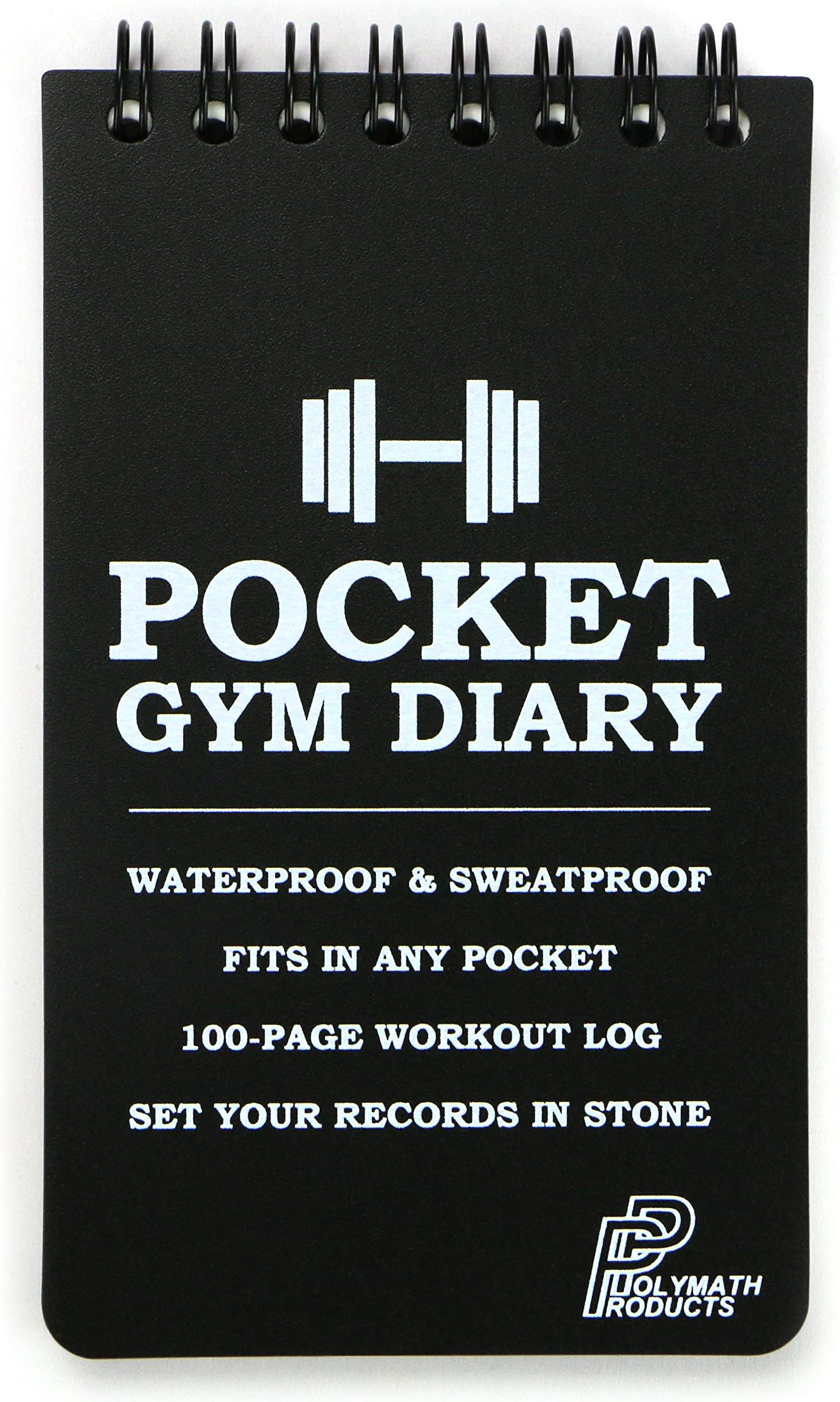 Polymath Products Pocket Gym Diary –100-page workout log. Handy size (3 ...