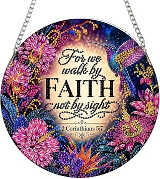 Amazon.com: JBTM24 Diamond Art Suncatchers Kit, Hanging Diamond Art ...