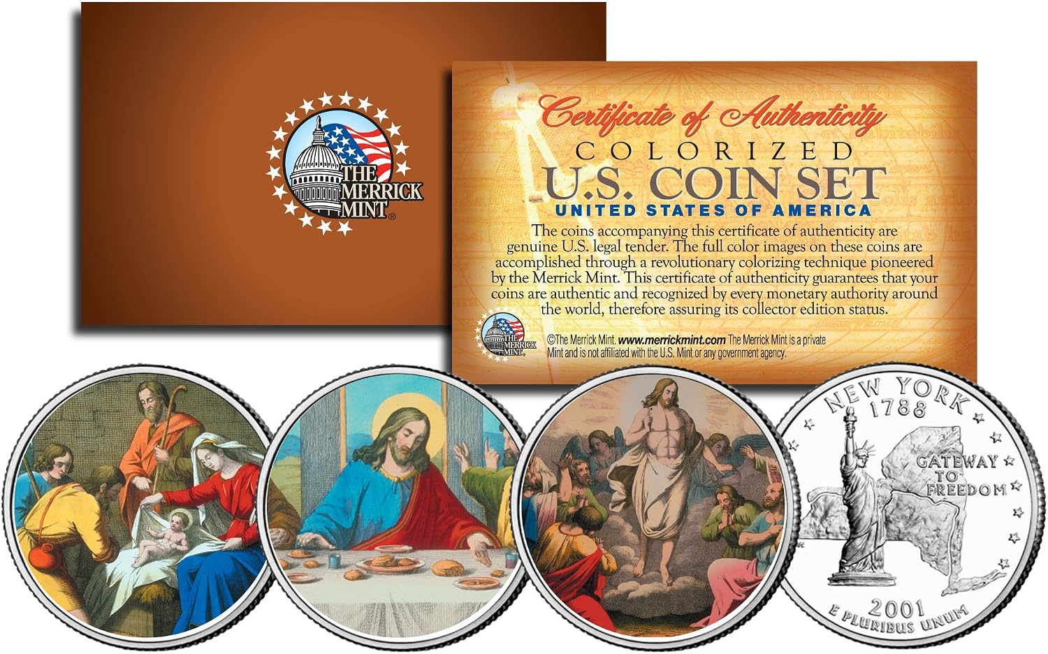 Amazon.com: JESUS Nativity - Last Supper - Resurrection Colorized State ...