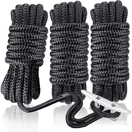 Amazon.com: XIALUO Dock Lines Boat Ropes 2 Pack 1/2" X 15' Premium 32 ...