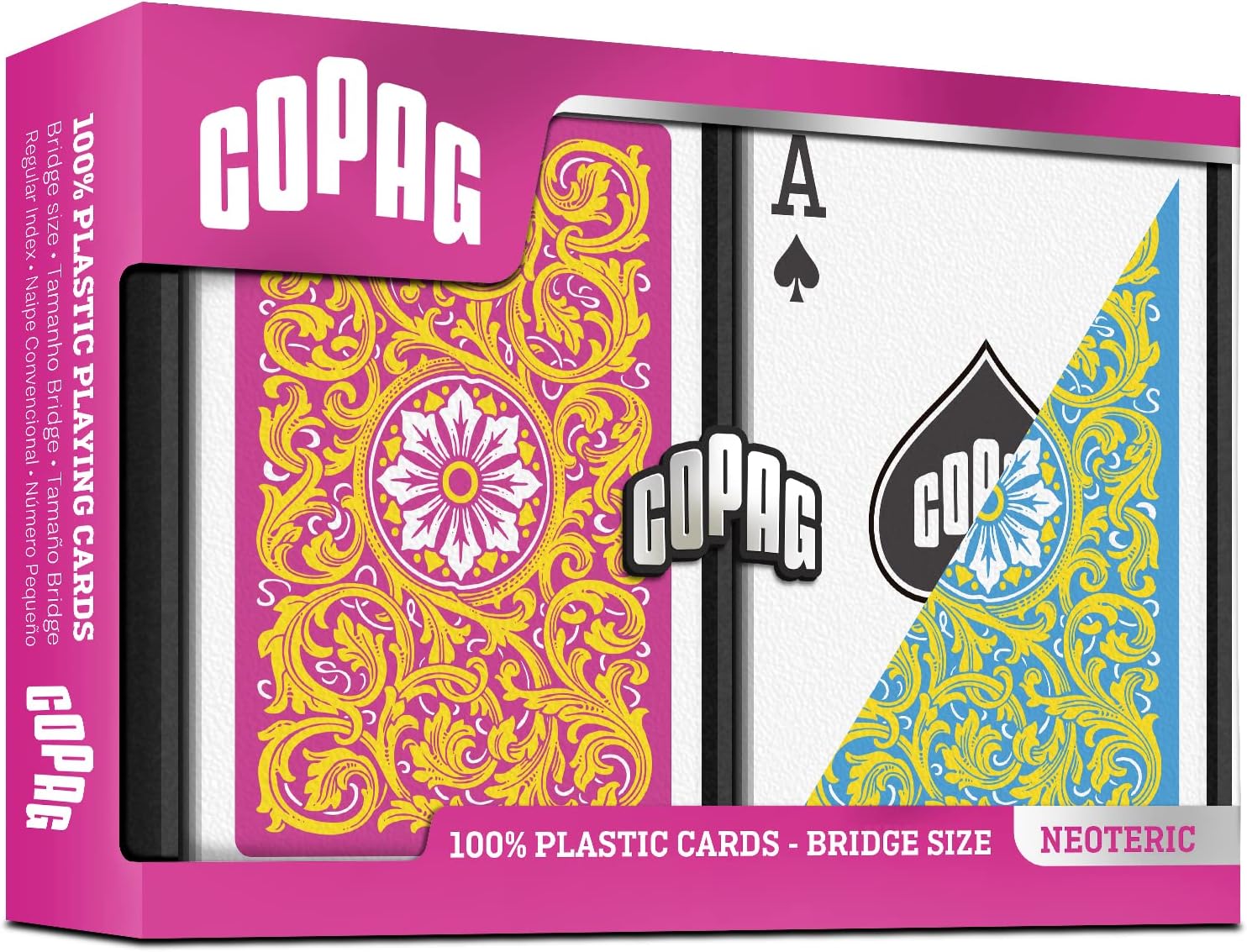 Copag 1546 Neoteric Design 100% Plastic Playing Cards, Bridge Size ...
