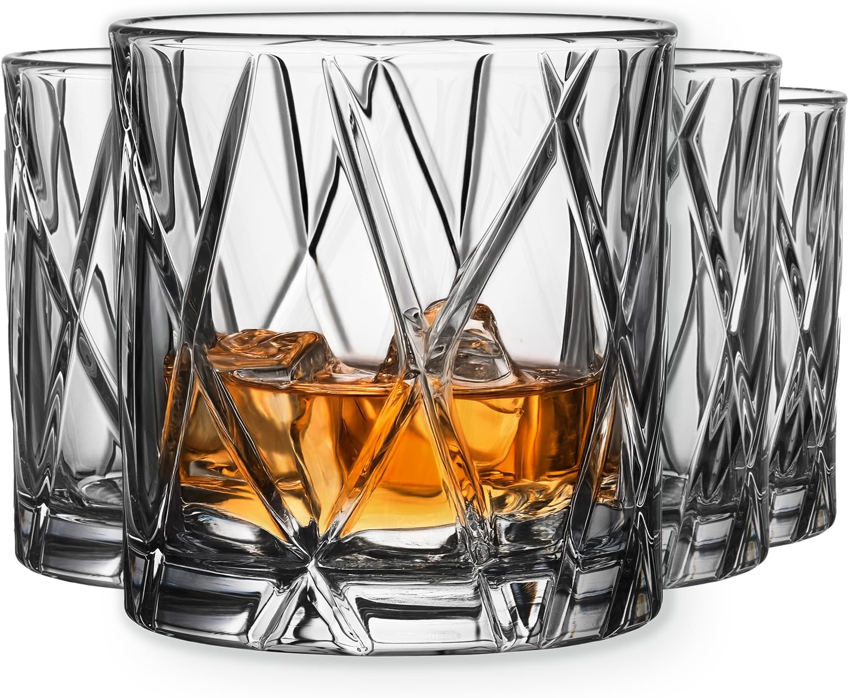 Amazon.com | Orrefors City Double Old Fashioned Glass (Set of 4) - 11 ...