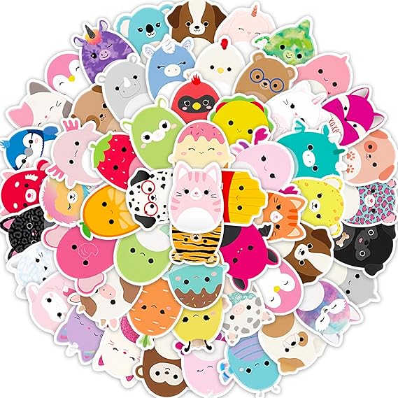 Amazon.com: 100pcs Cute Stickers, Kawaii Waterproof Vinyl Stickers for ...