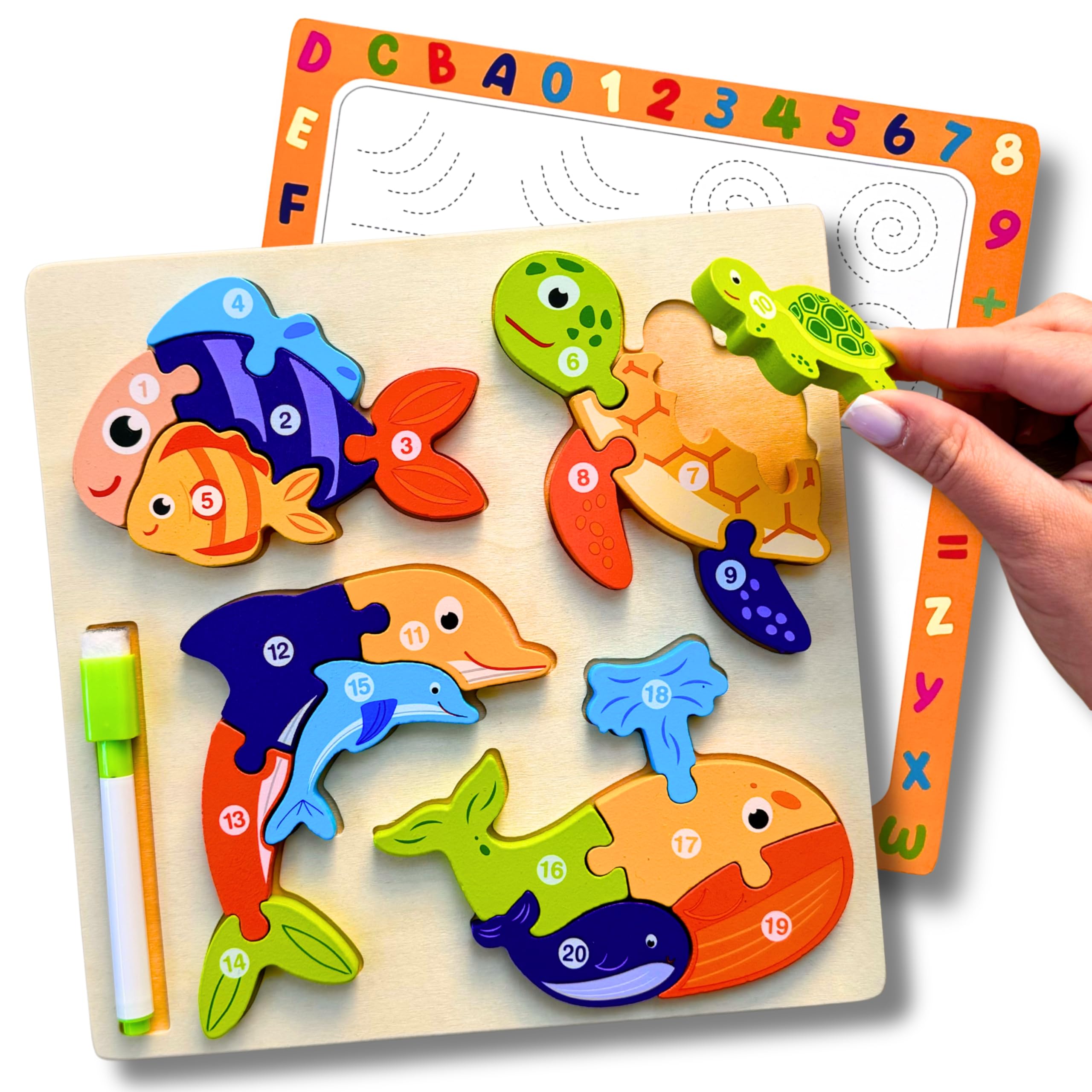 Amazon.com: MASTER LEON - Wooden Toddler Puzzles 3-5 Year Old ...