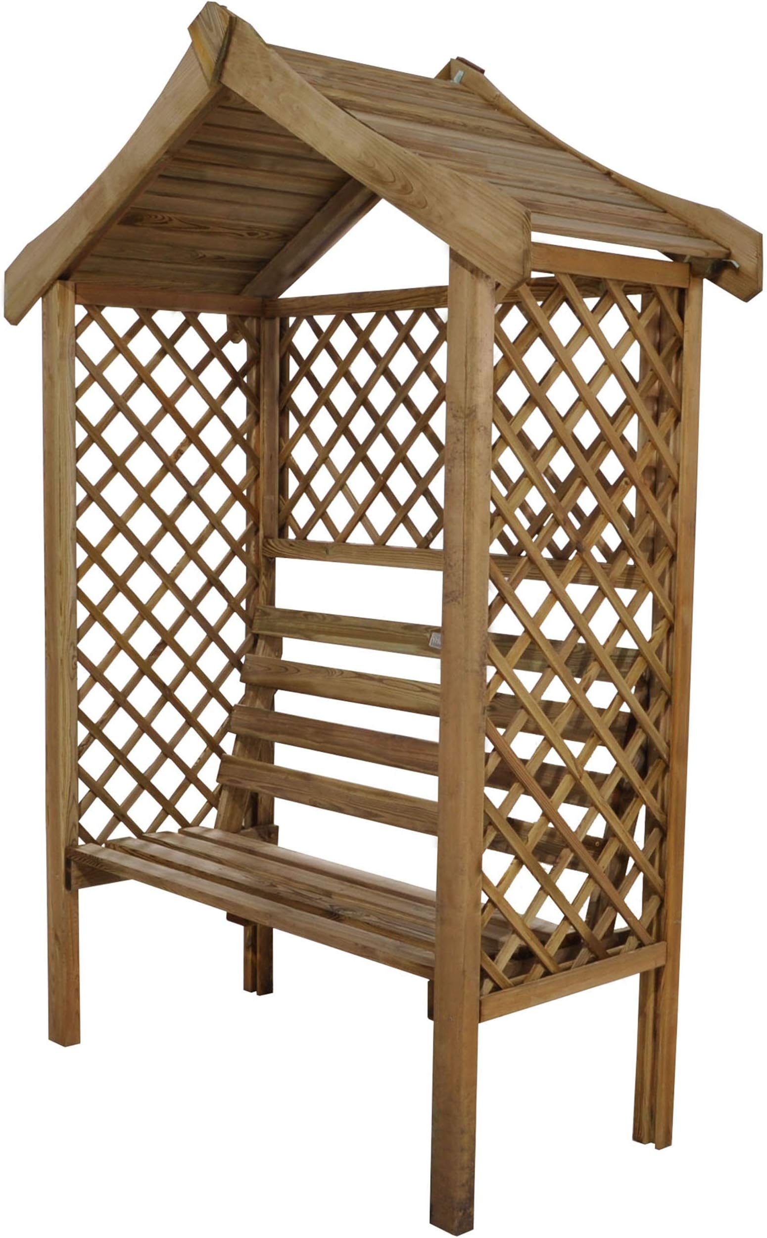 Forest Garden Forest Lyon Arbour, Pressure Treated, 6'5 x 5'11 : Amazon ...