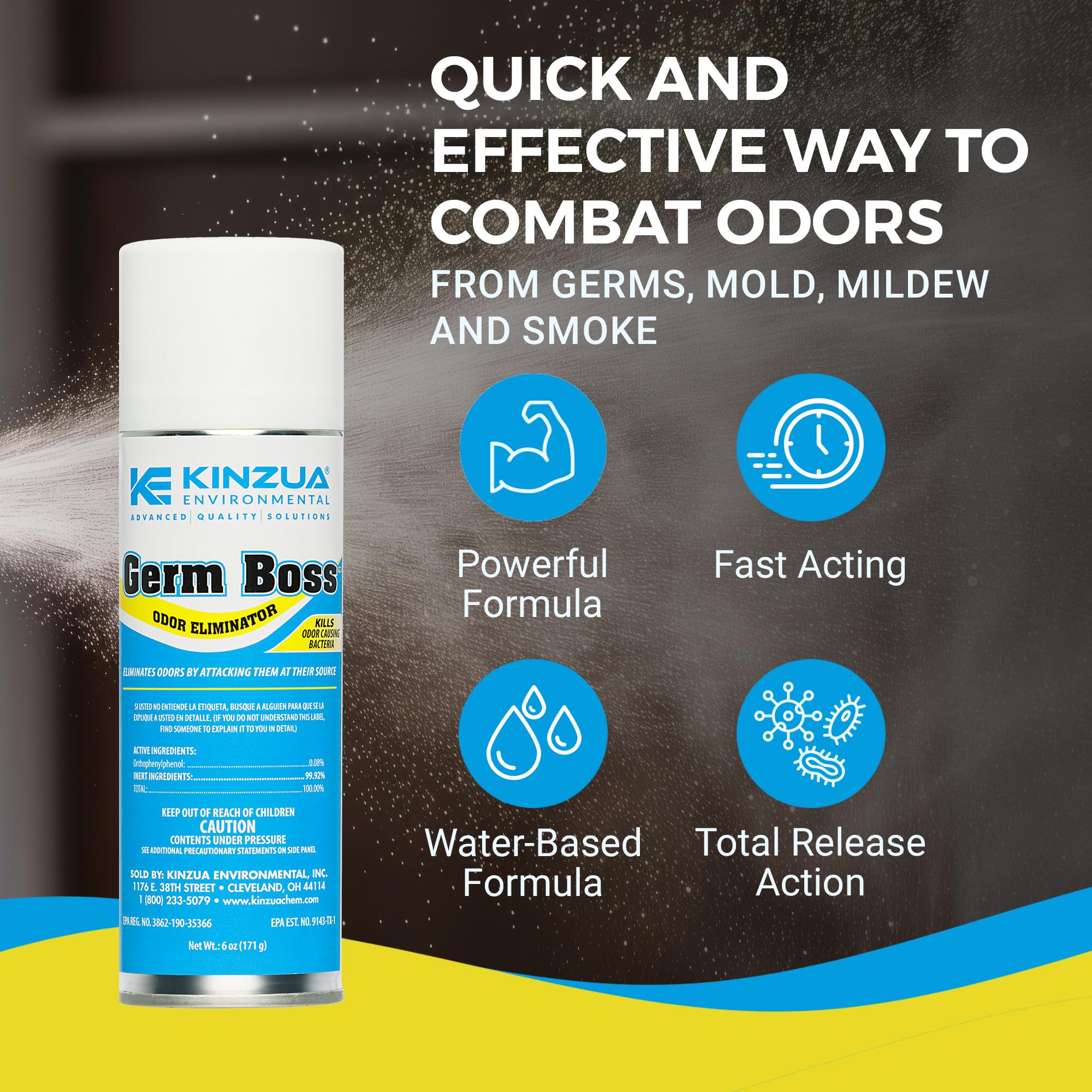 Snapklik.com : Kinzua Environmental Germ Boss Strong Odor Eliminator ...