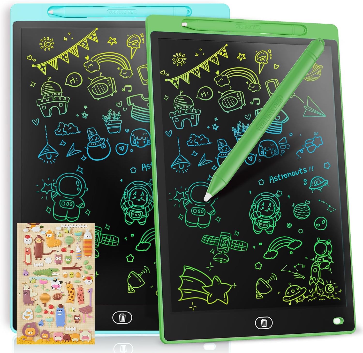 [2 Pack] Genialba 8.5 inch LCD Writing Tablet Colorful Screen Drawing ...