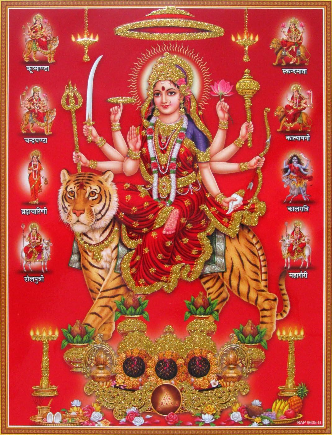 Amazon.com: Goddess Amba/Ambe Mataji/Ambaji/Maa Sheravali/Devi Amba ...