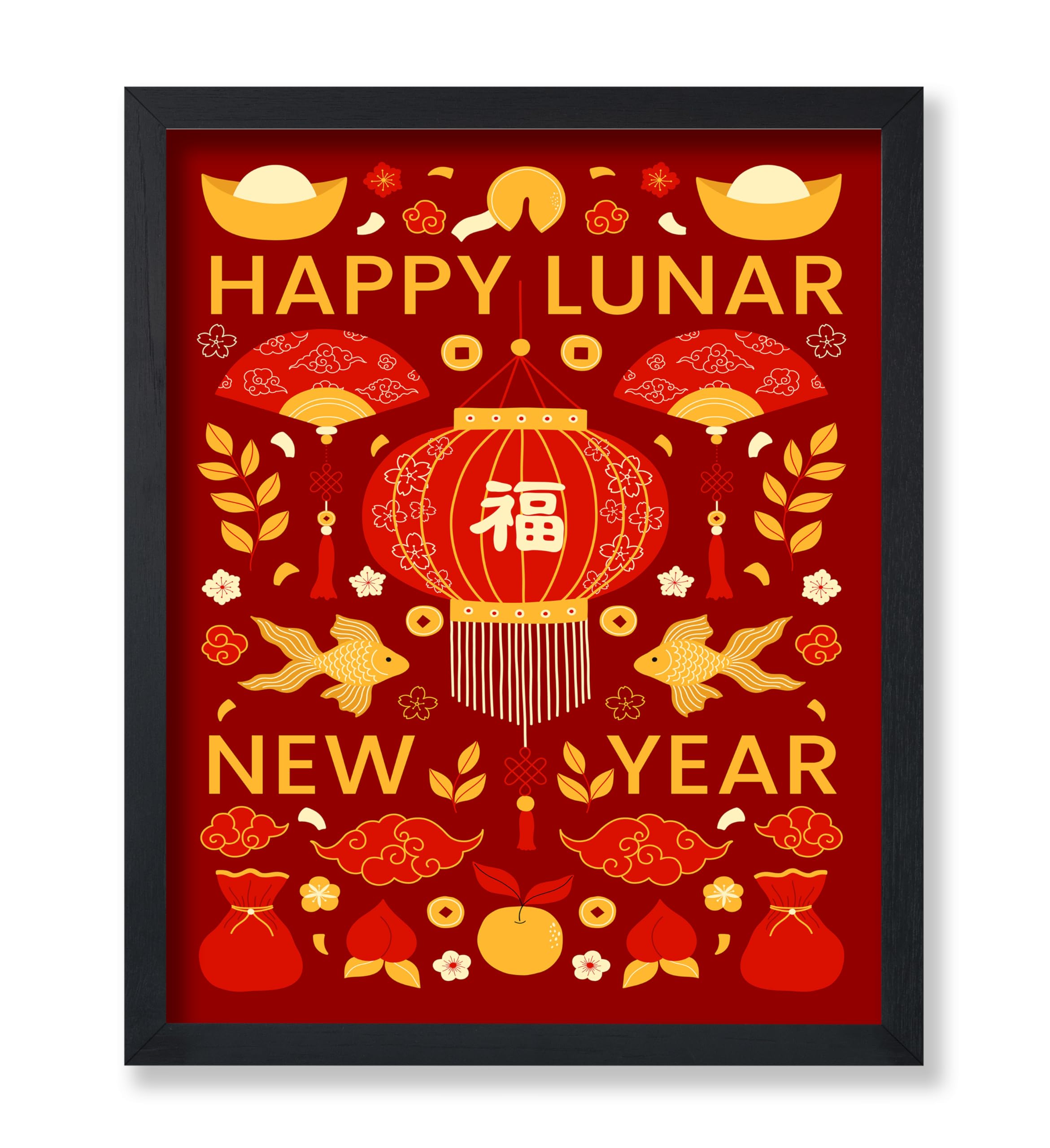 Amazon.com: Poster Master Happy Lunar New Year Poster - Chinese New ...