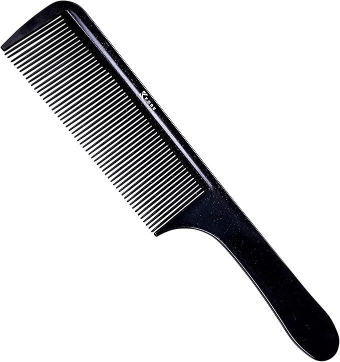 Kobe Professional Flat Top Fading Comb - Black Plastic Cutting and ...