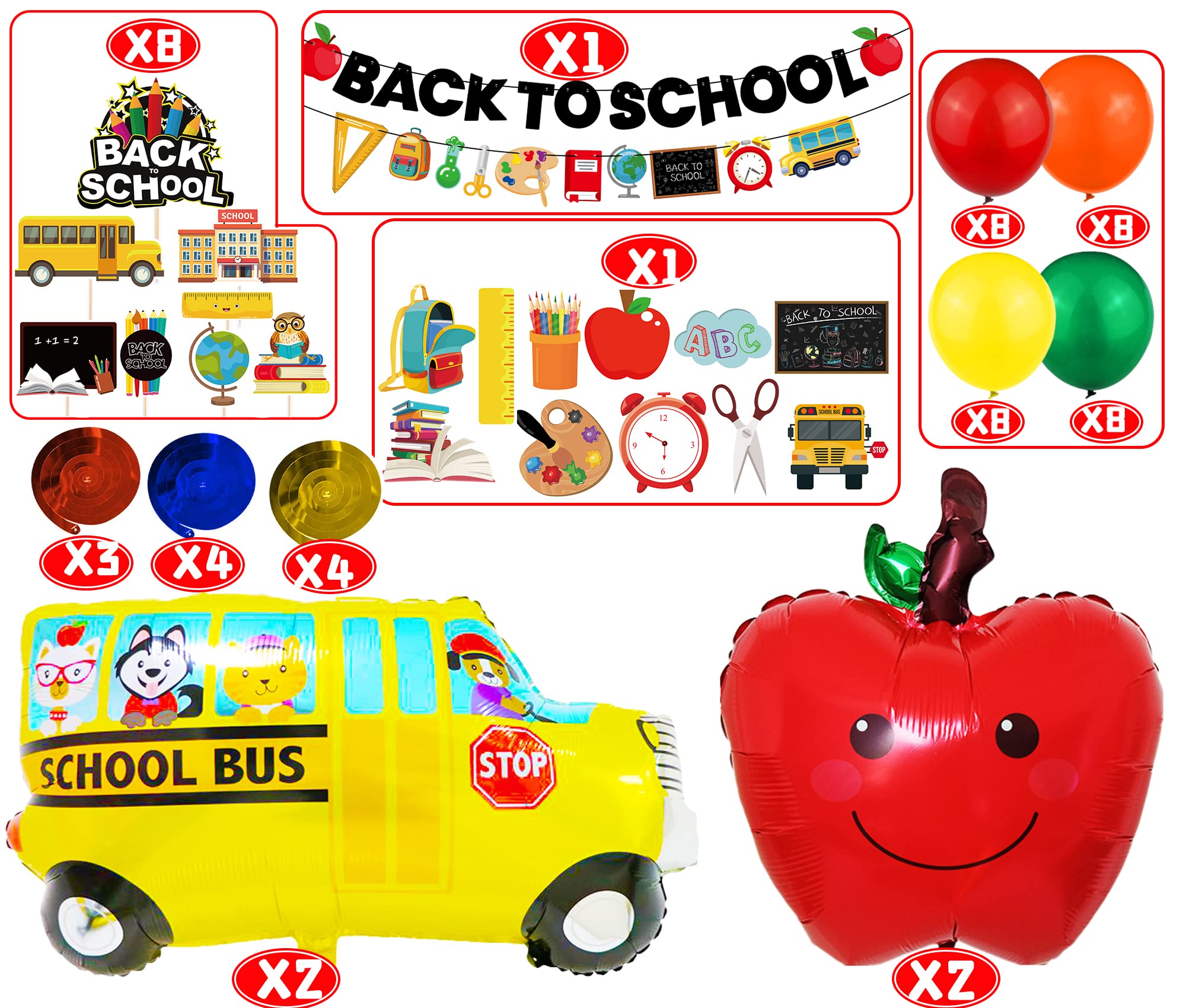 Snapklik.com : Funnlot Back To School Decorations 67PCS Back To School ...